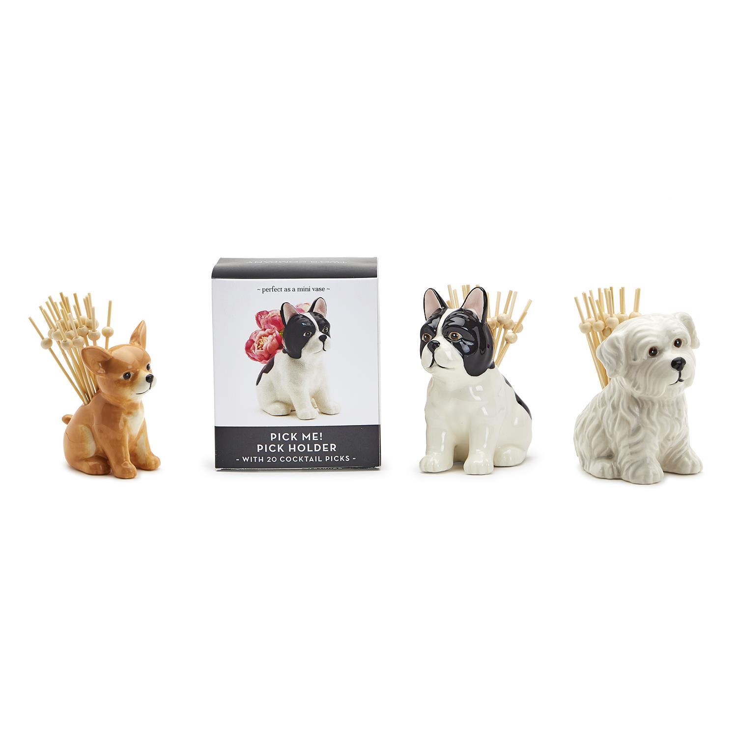 Pick Me Dog Pick Holder With 20 Picks Assorted 3 Designs