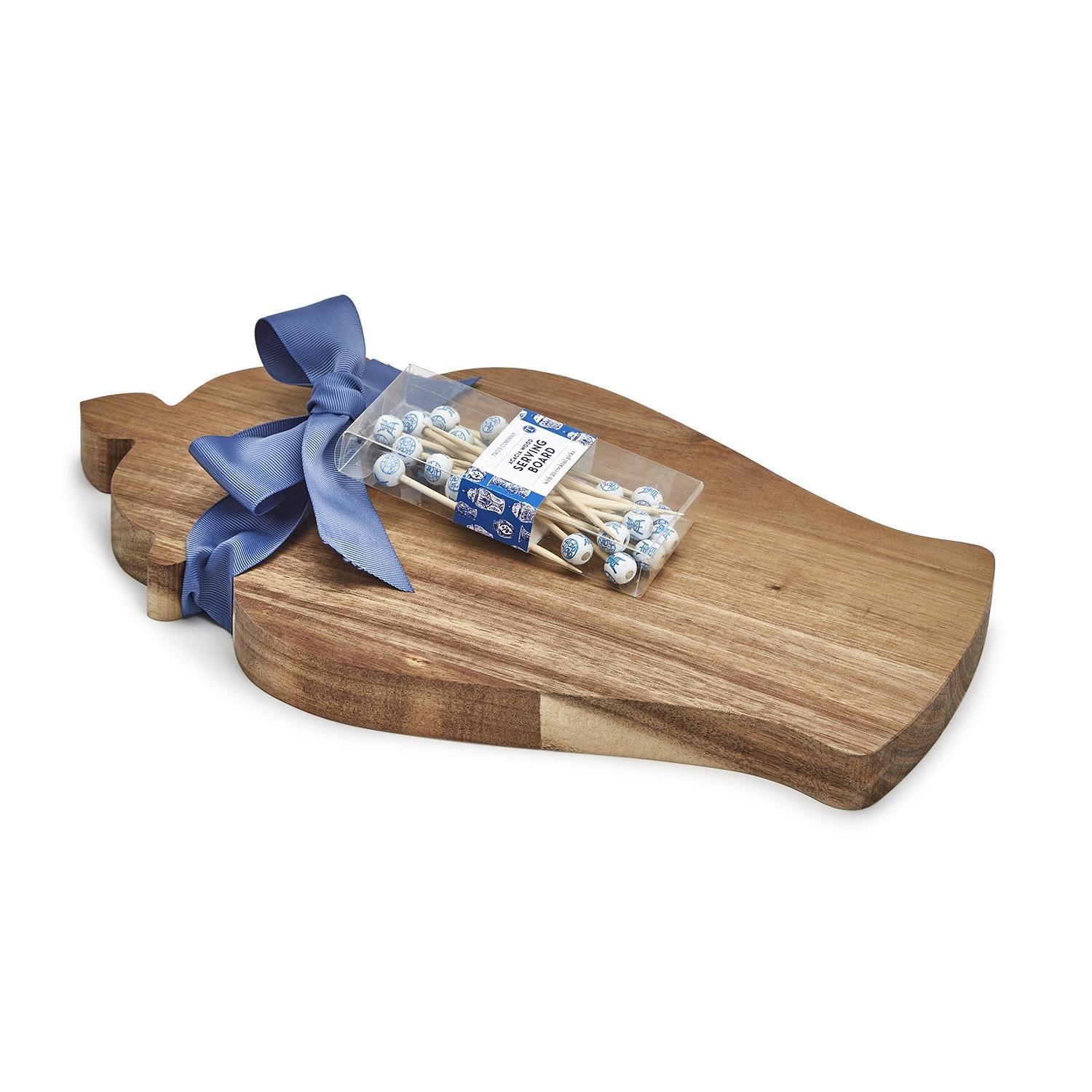 Ginger Jar Shaped Serving Board with 20 Cocktail Pick