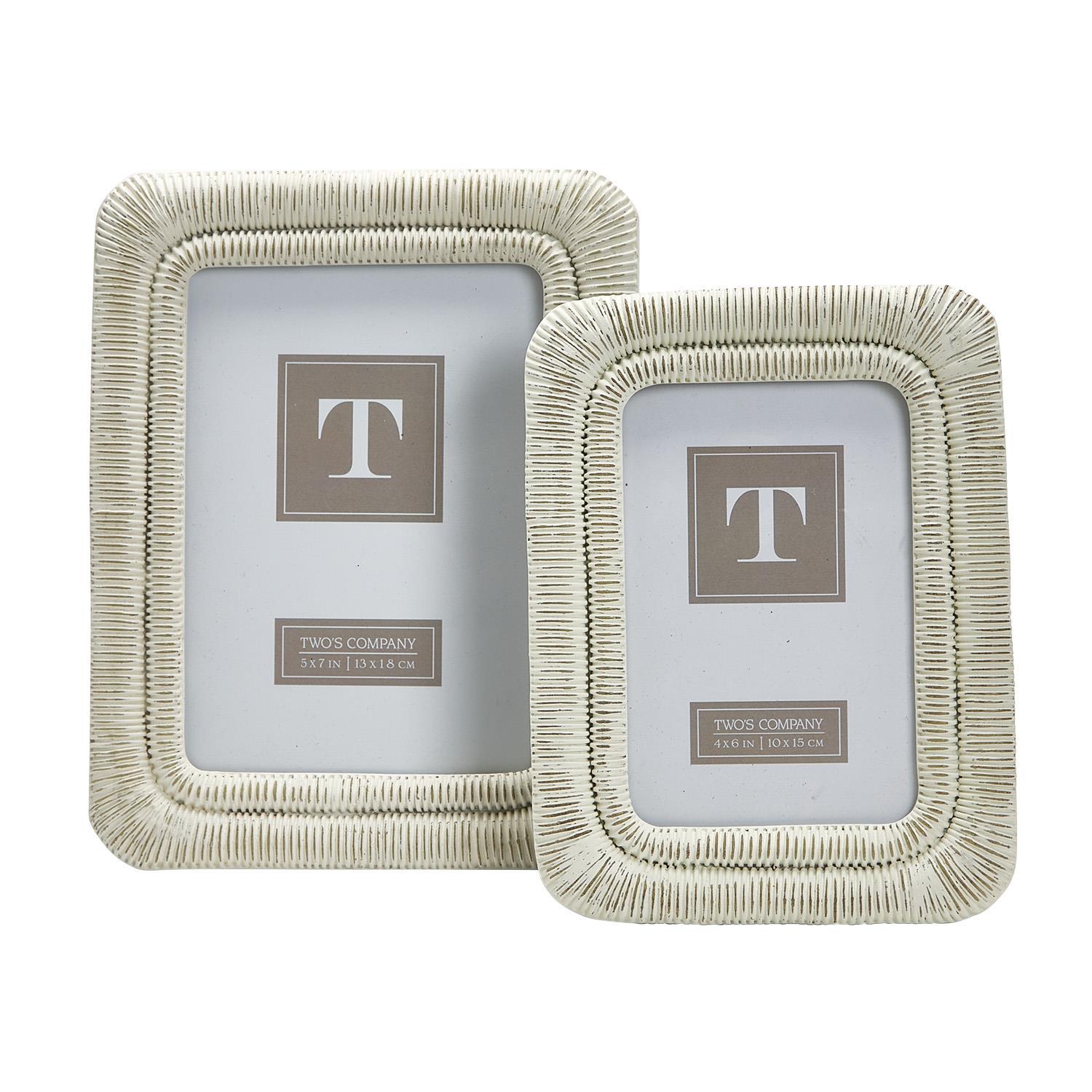 Curved and Carved S/2 Photo Frame