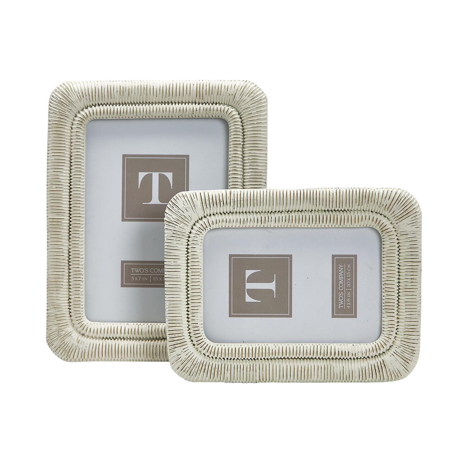 Curved and Carved S/2 Photo Frame