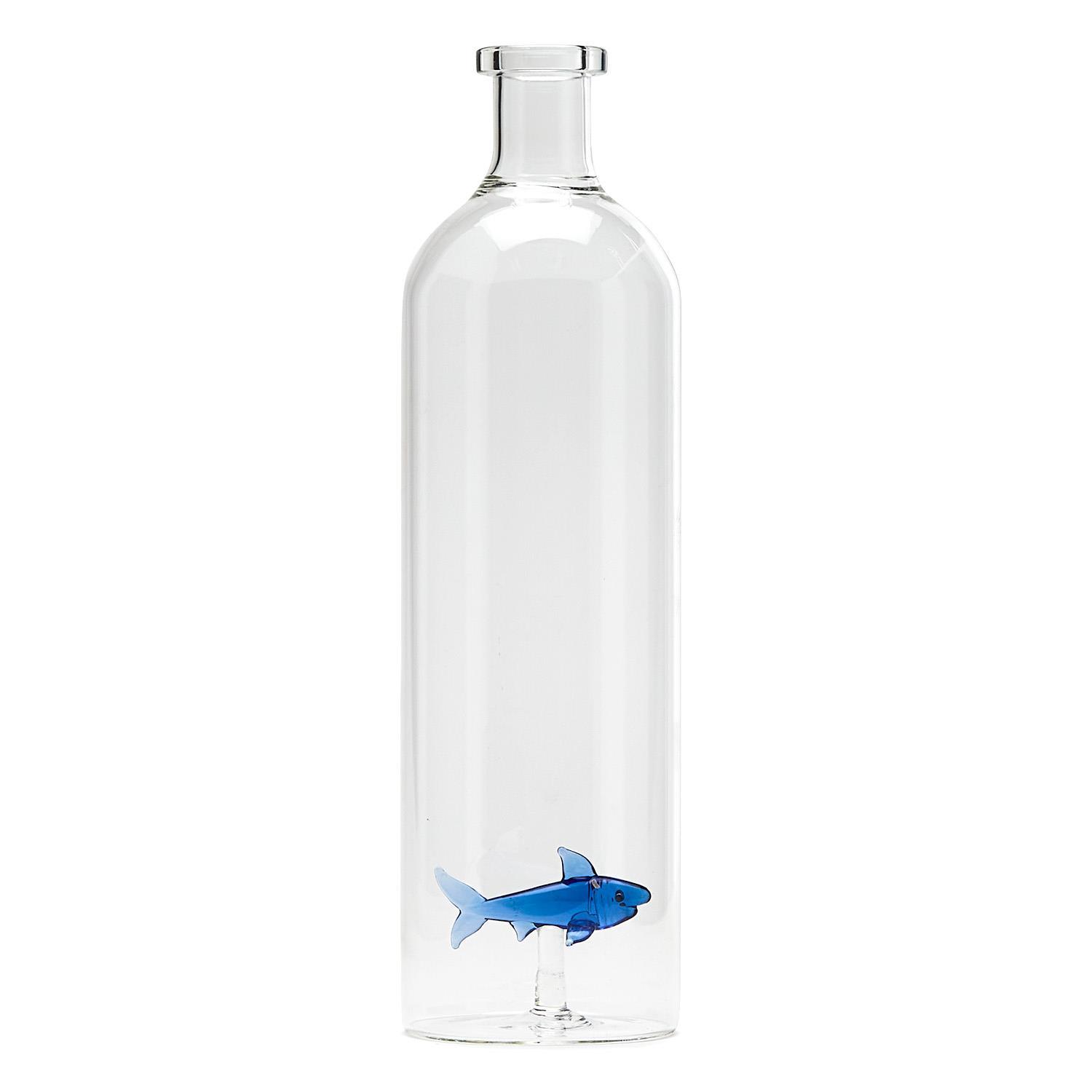Great White Shark Glass Bottle / Vase (holds 20 oz)