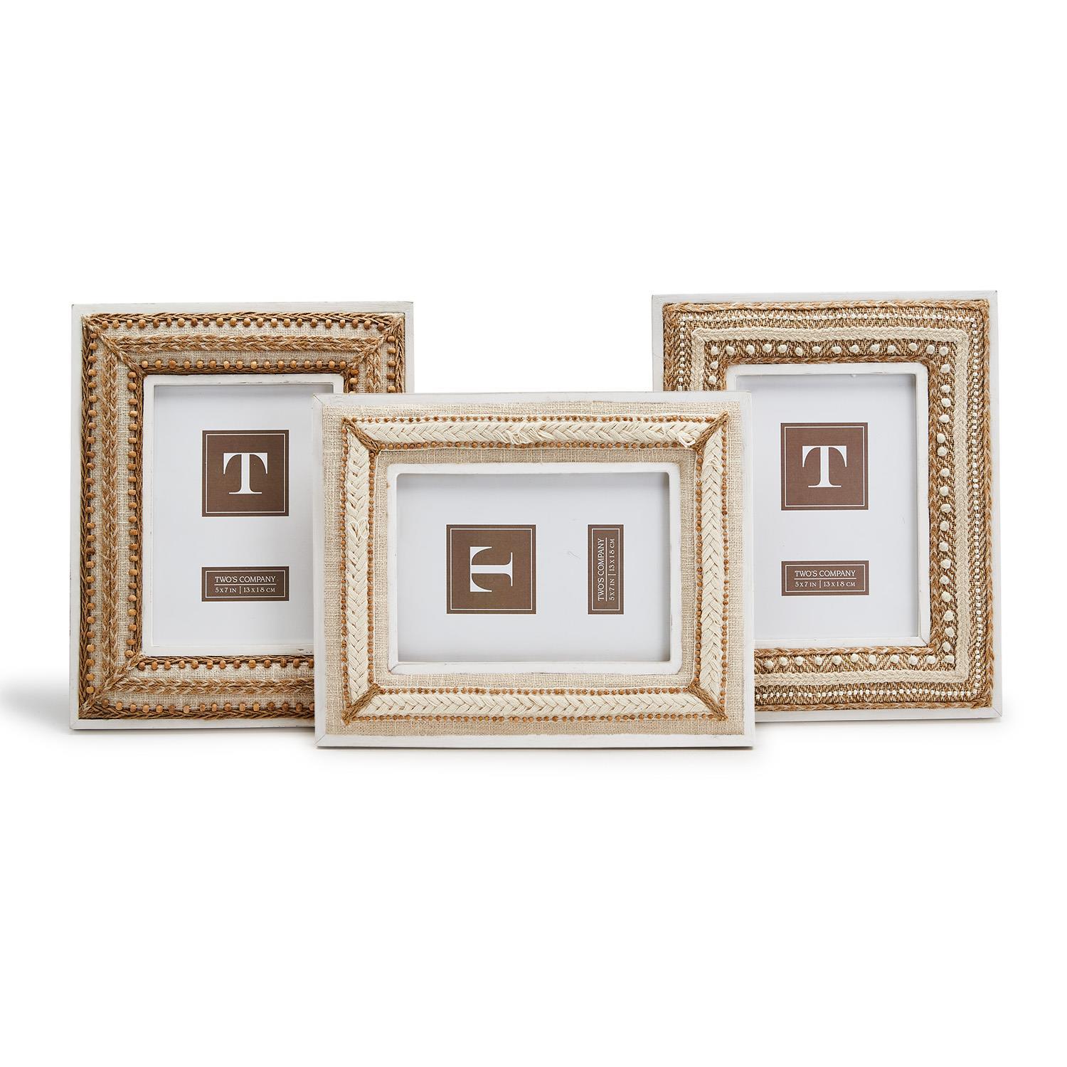 Natural Beaded 5x7 Photo Frame A/3 Styles