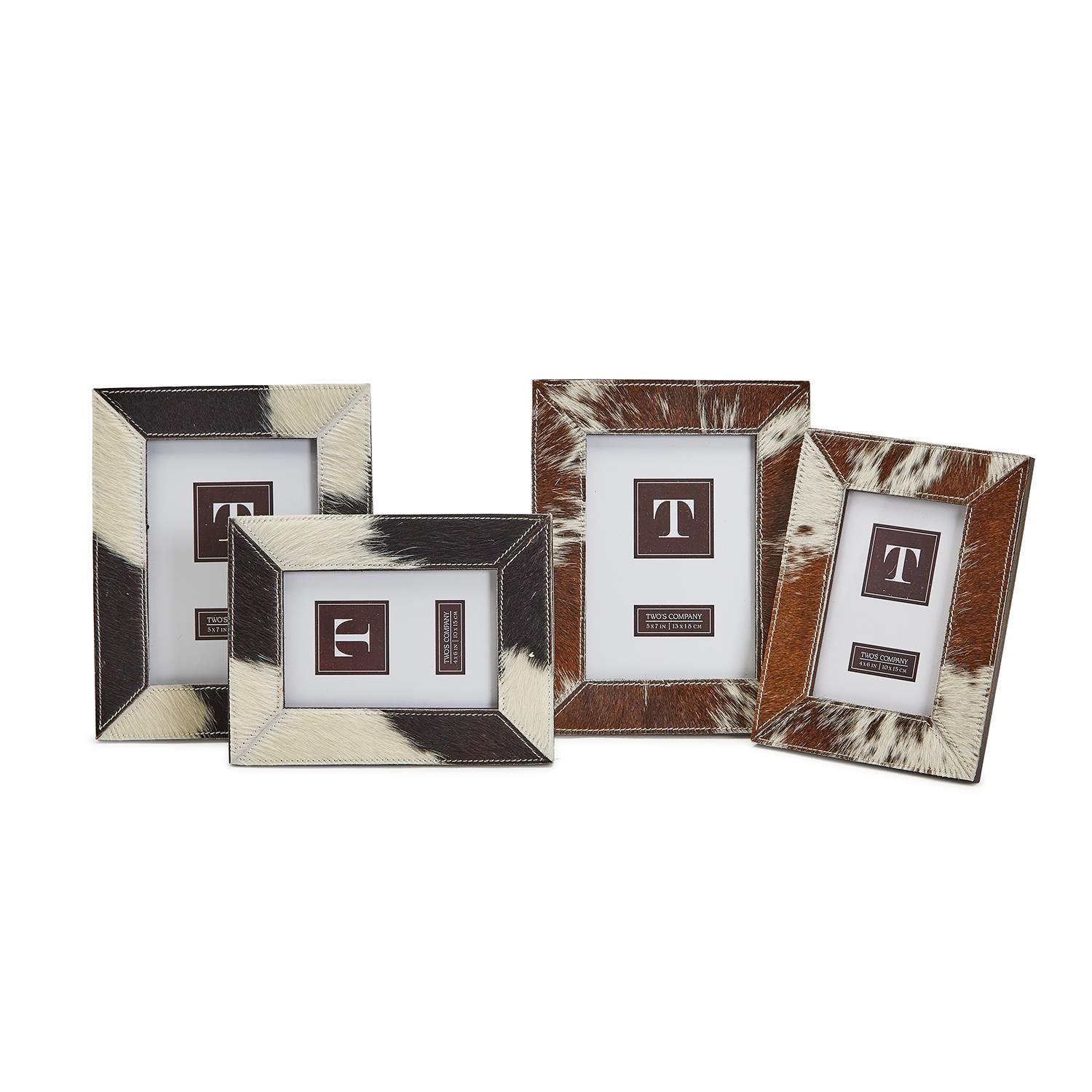 Born To Ride S/2 Cowhide Photo Frame A/2 Colors