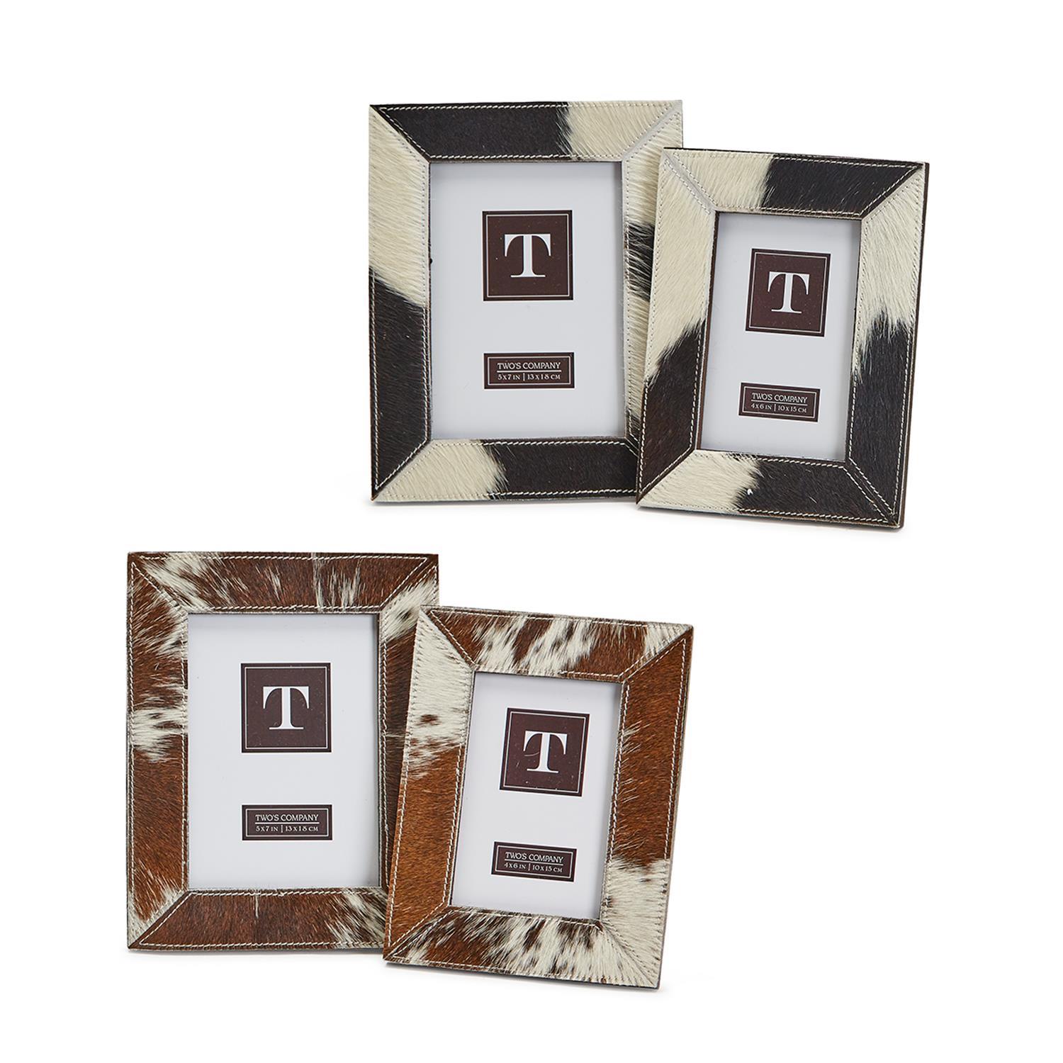 Born To Ride S/2 Cowhide Photo Frame A/2 Colors