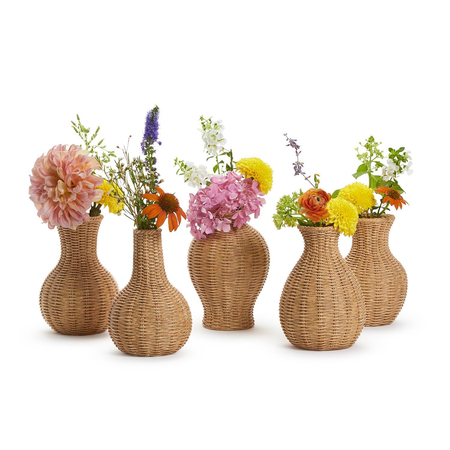 Natural Beauties S/5 Basket Weave Pattern Vase (recommended for ...