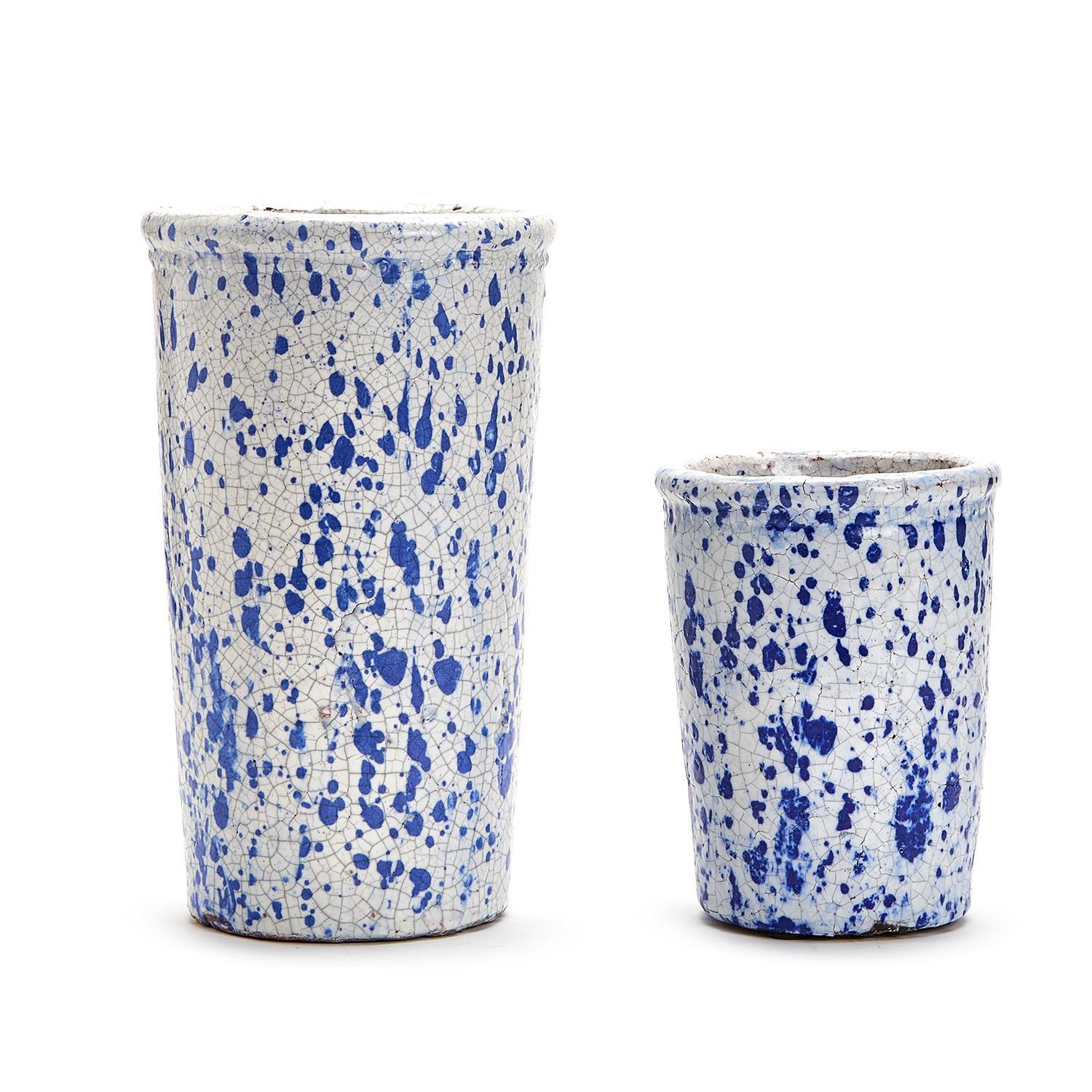 12Pc Indigo Splash Vase Includes: 8 pcs Small and 4 Pcs Large