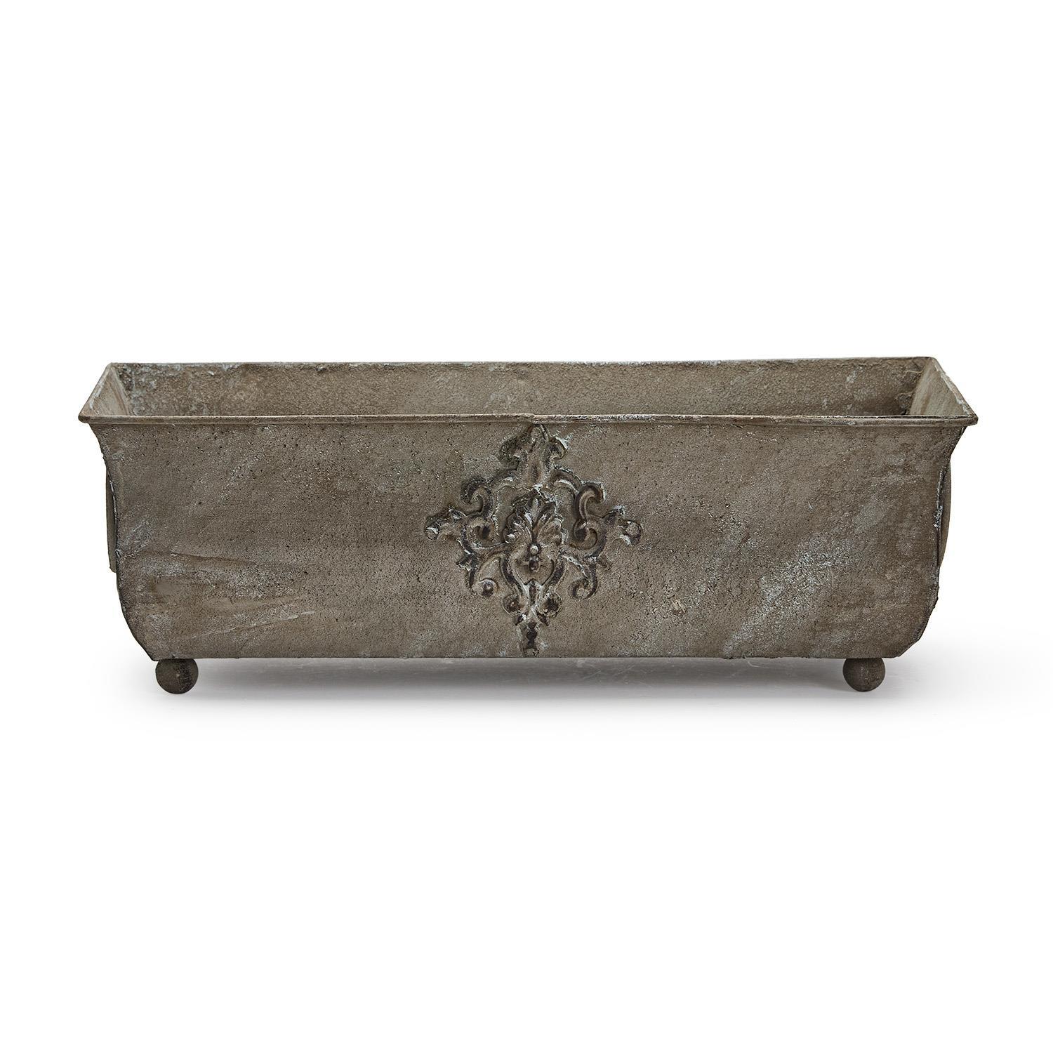 12" Vintage Planter with Antique Stone Finish