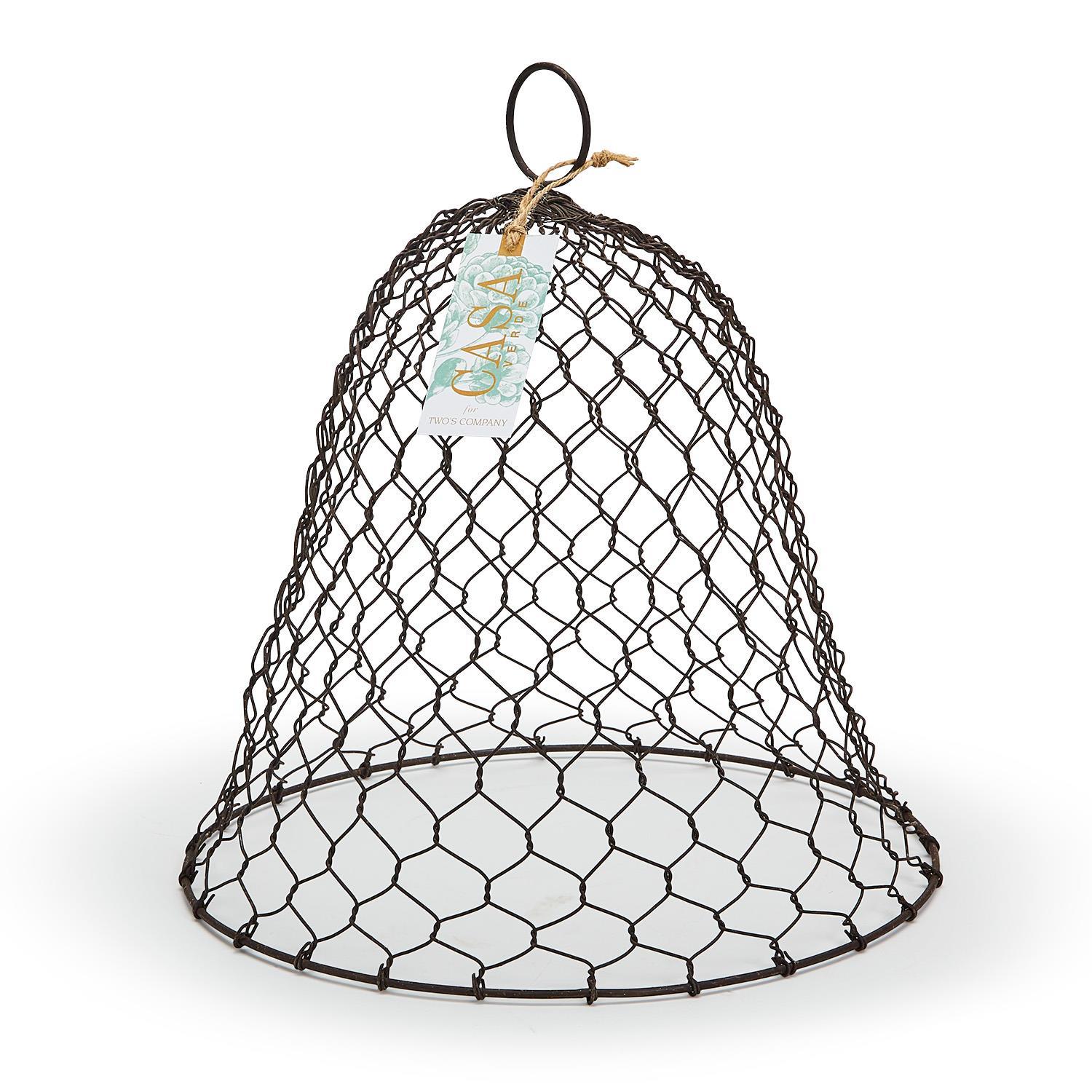 Decorative French Wire Garden Cloche with Rust Finish Includes 4 Small ...