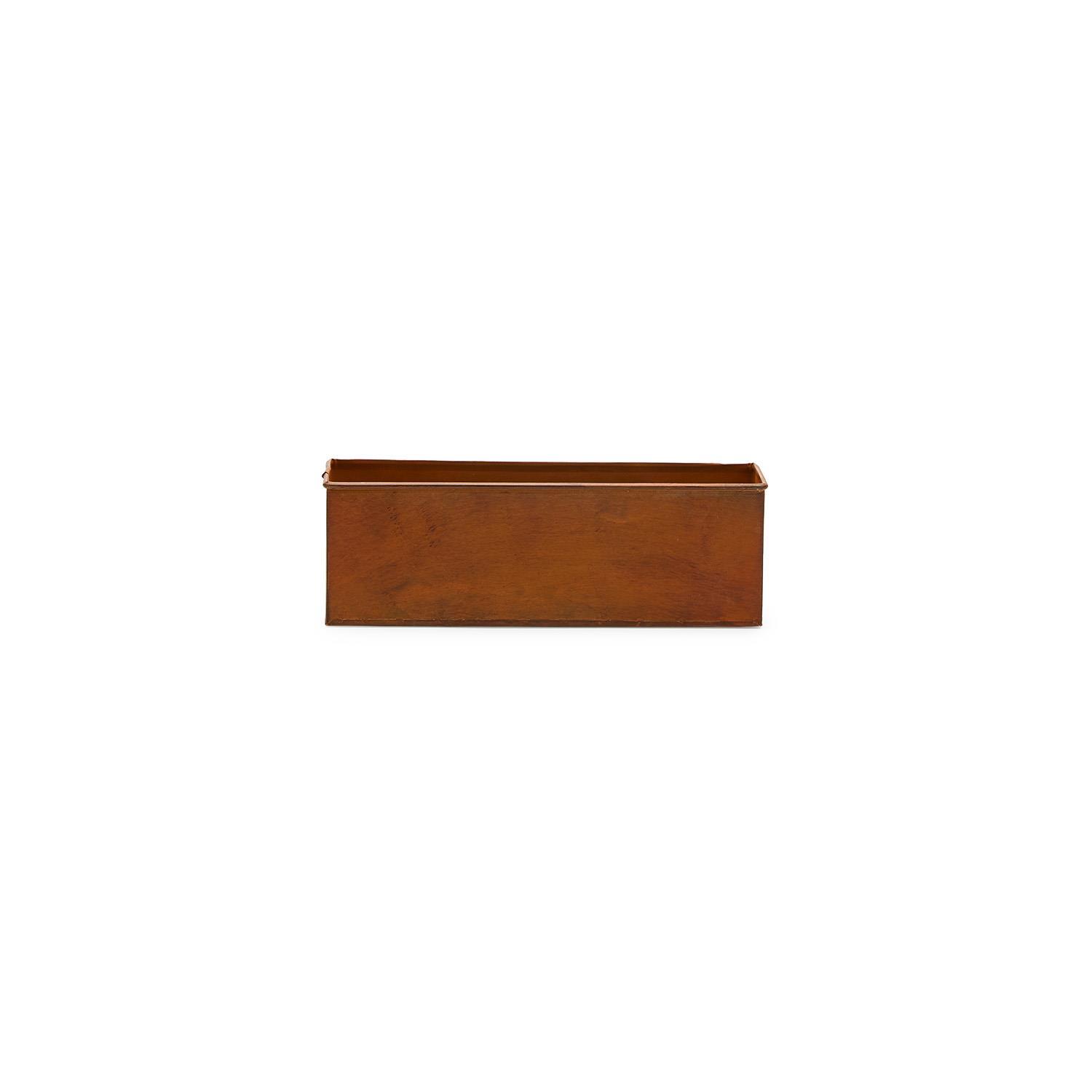 Set of 4 Window Box with Rusted Metal Finish