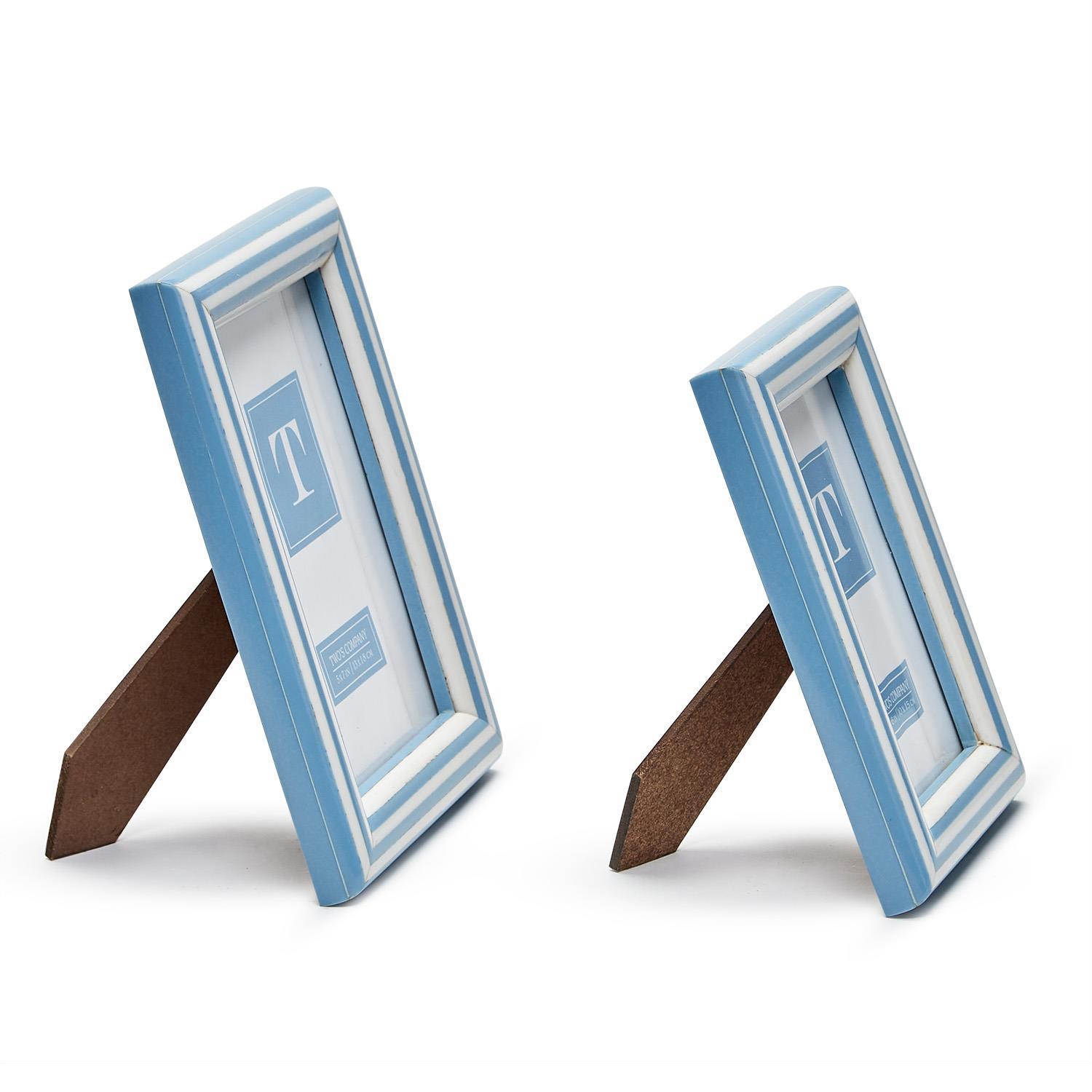 S/2 Coastal Stripe Photo Frame Incl 2 Sizes