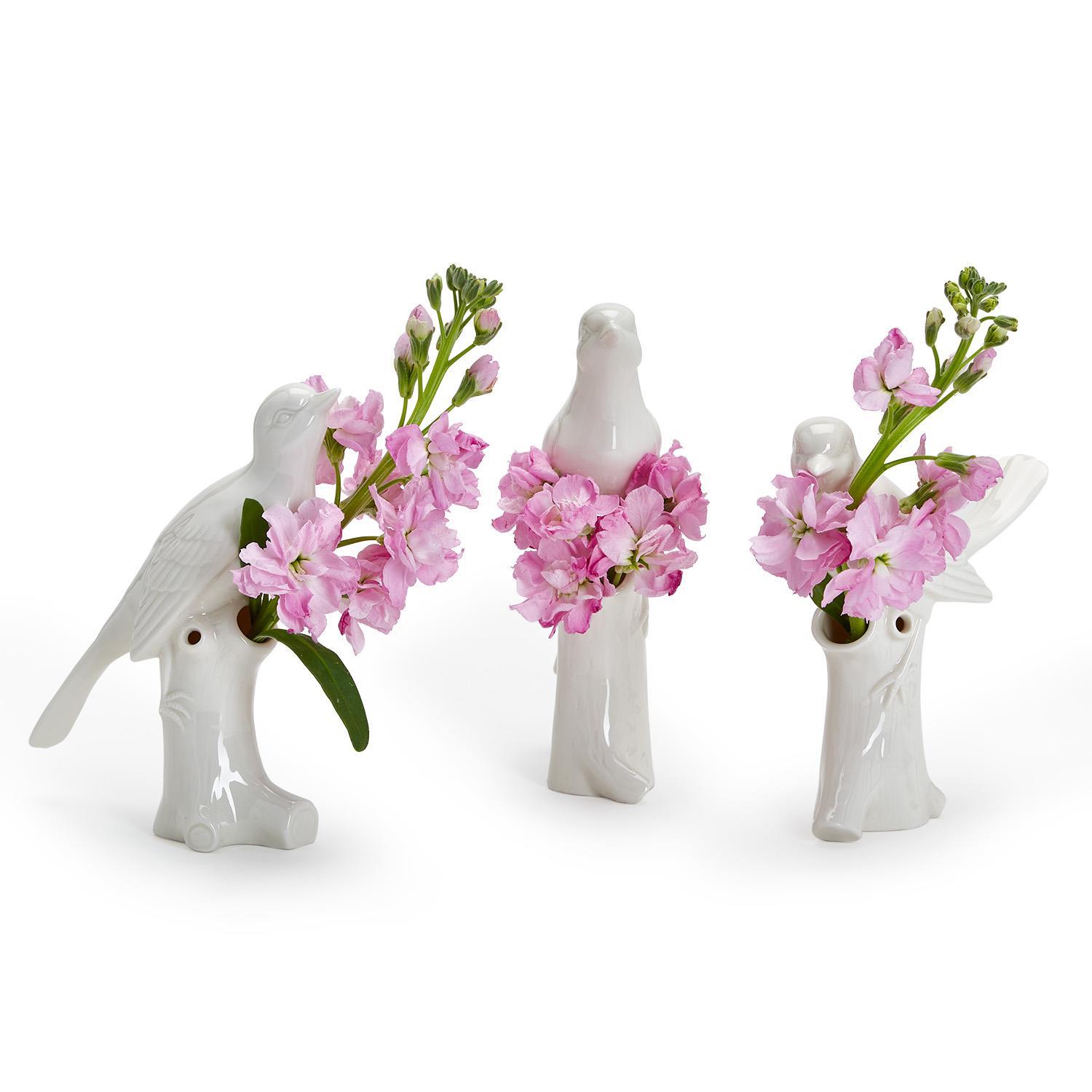 Birds of a Feather Set of 3 Bird Vase Includes 3 Designs