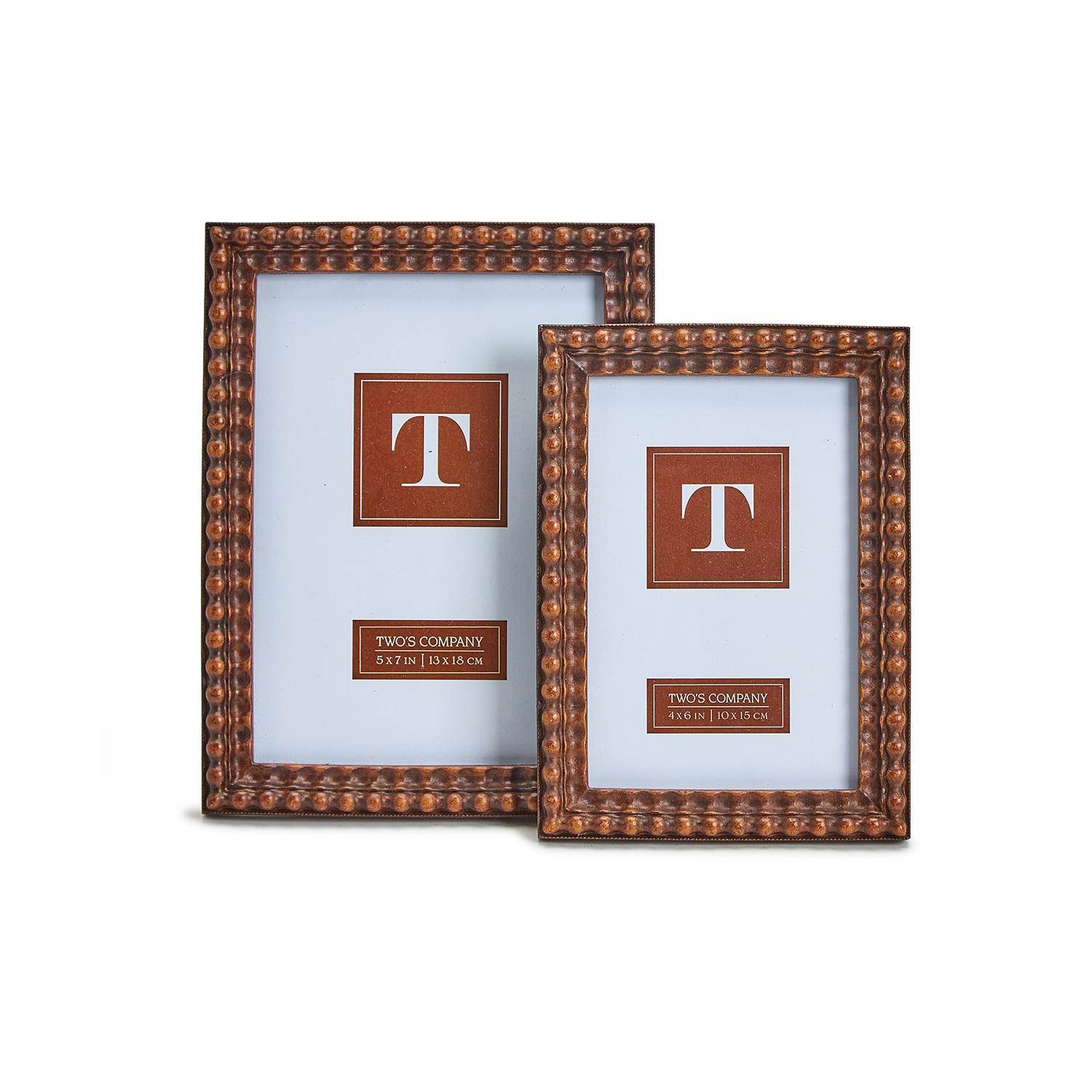 Bead Border S/2 Photo Frame