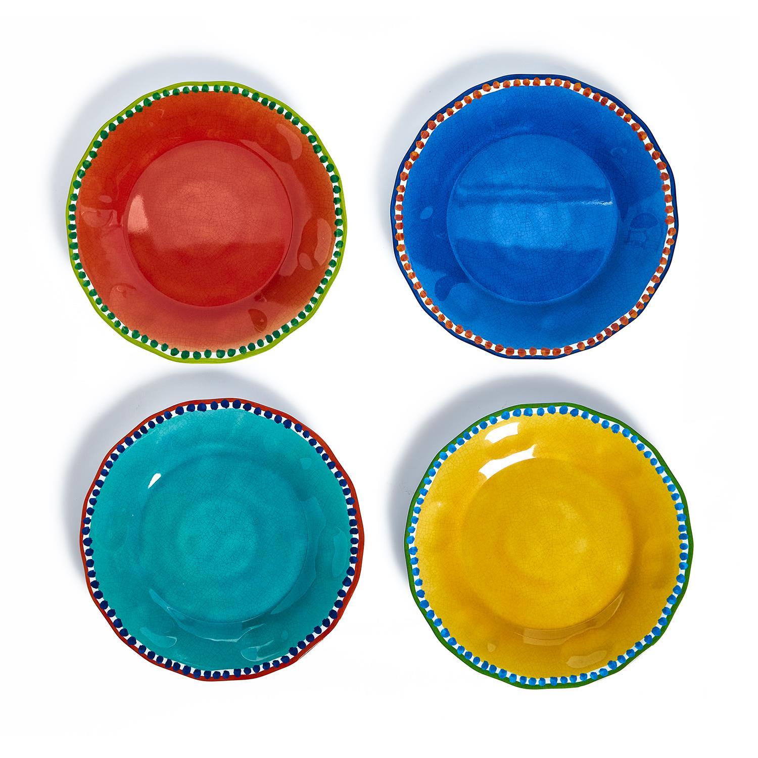 S/4 Color Play Dinner Plates