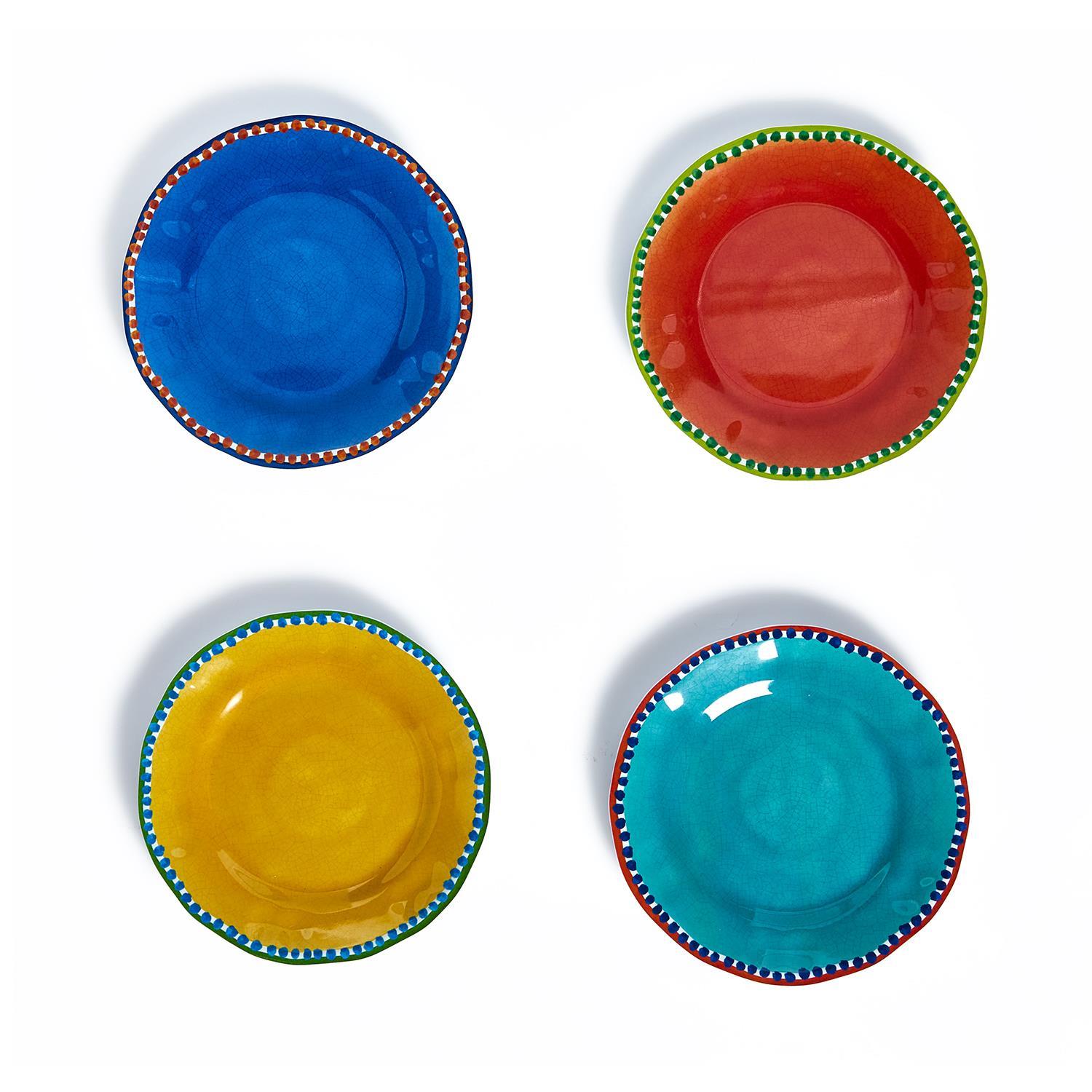 S/4 Color Play Set Salad / Dessert Plates