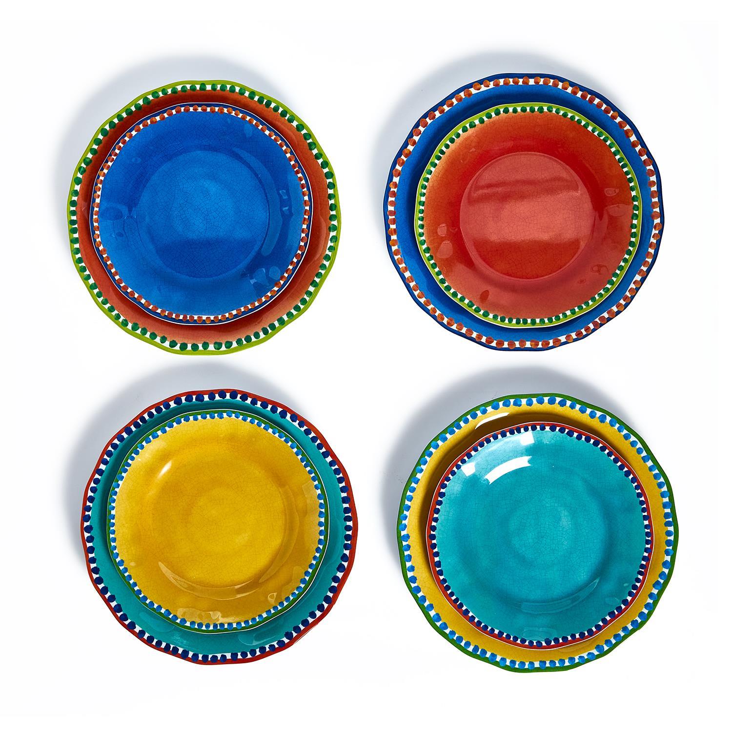 S/4 Color Play Set Salad / Dessert Plates