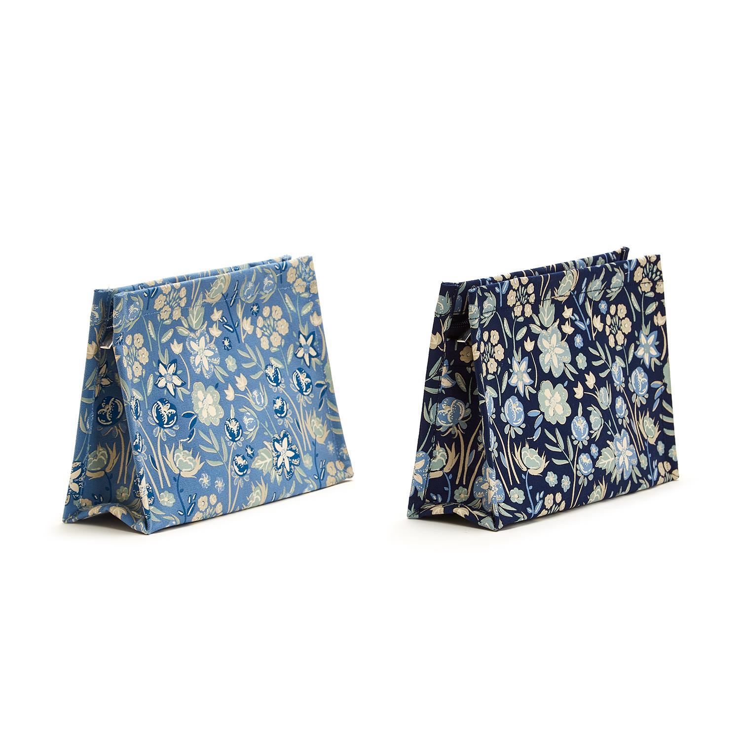 Blue Floral Multipurpose Pouch A/2 Designs