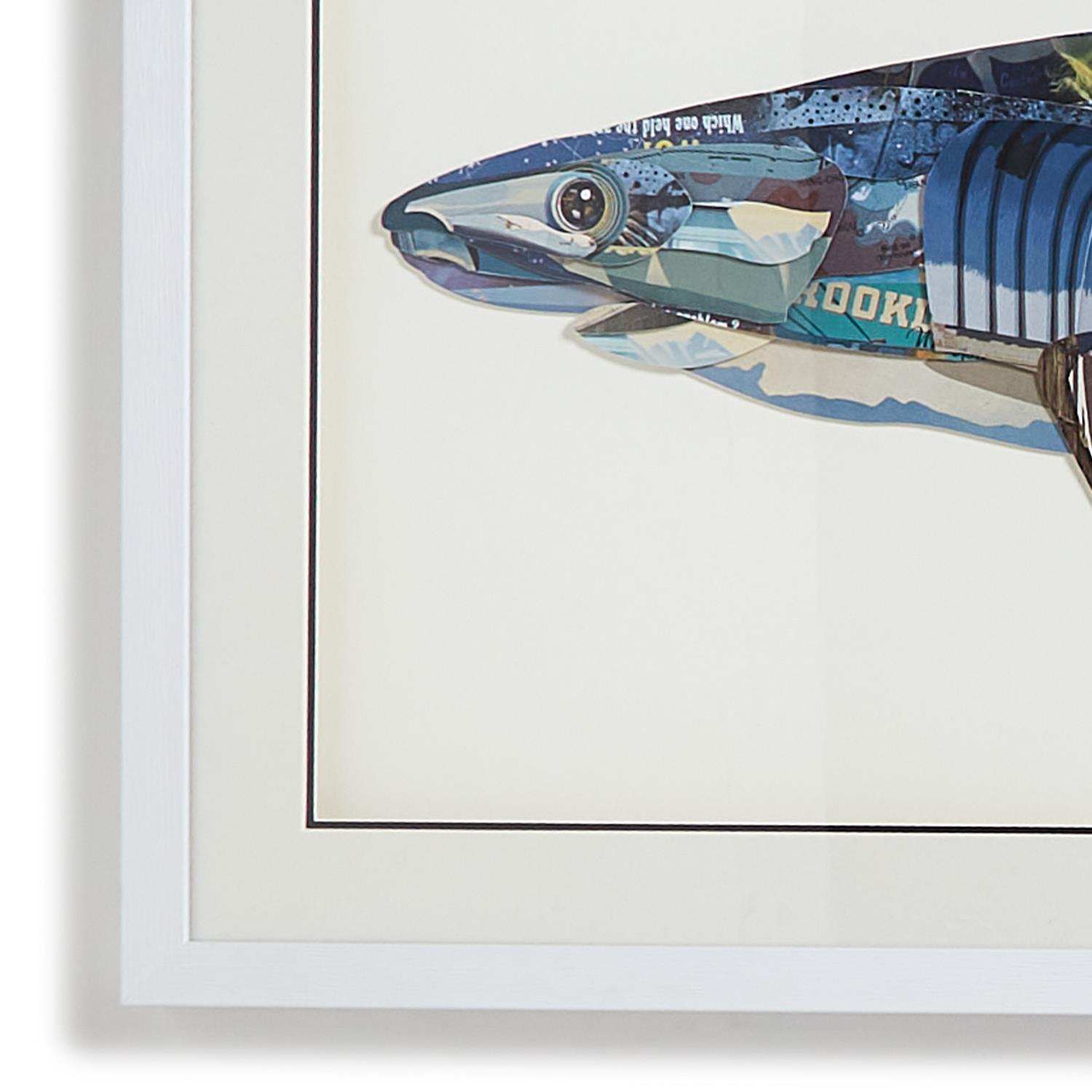 Shark Paper Collage Fish Wall Art