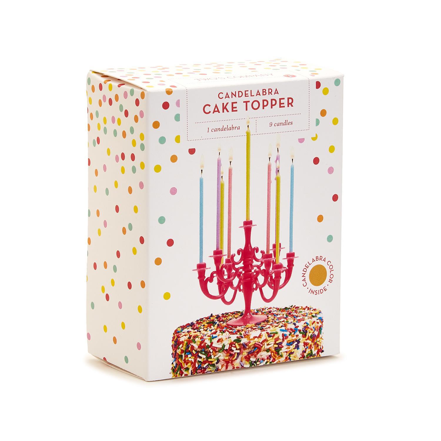 24Pc Candelabra Cake Topper with Candles Unit