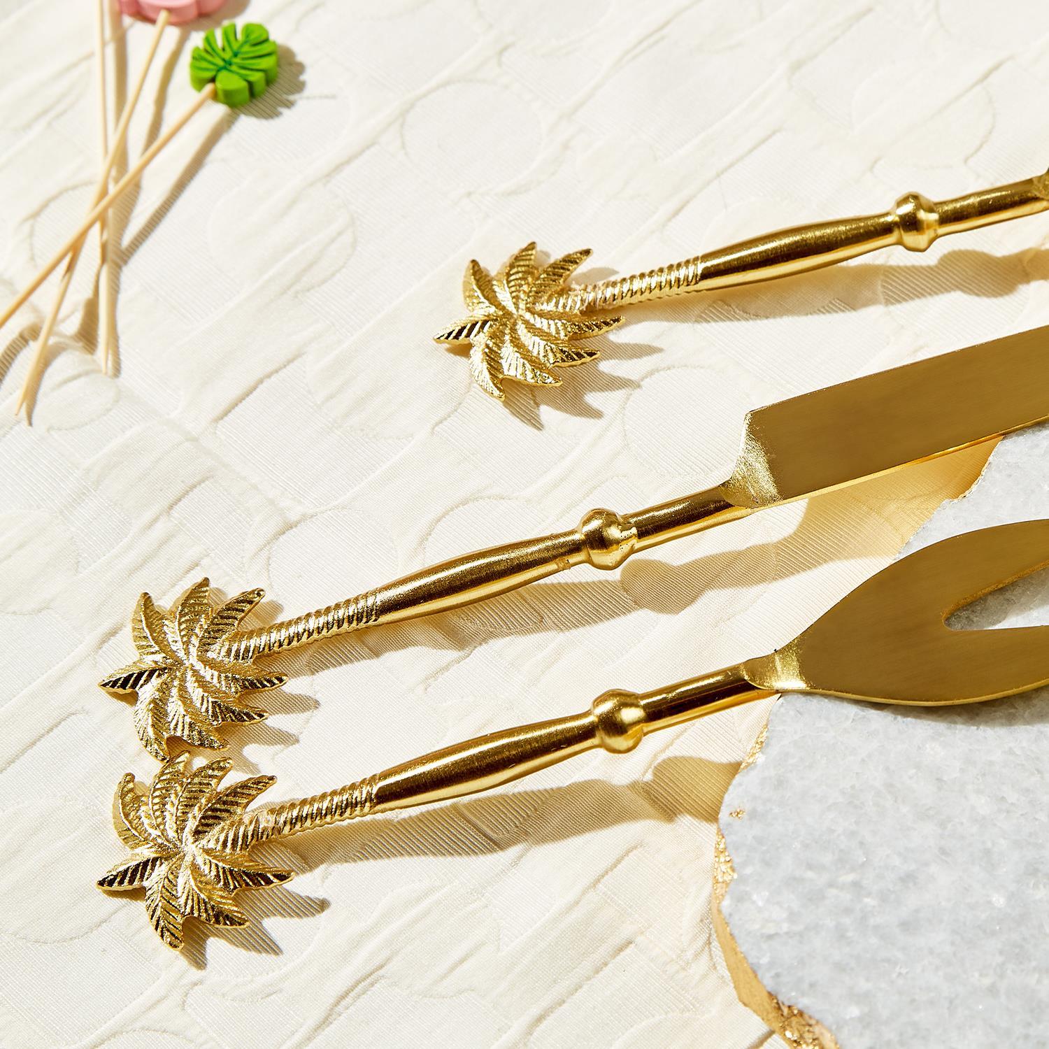 Palm Tree Set of 3 Cheese Knives in GB