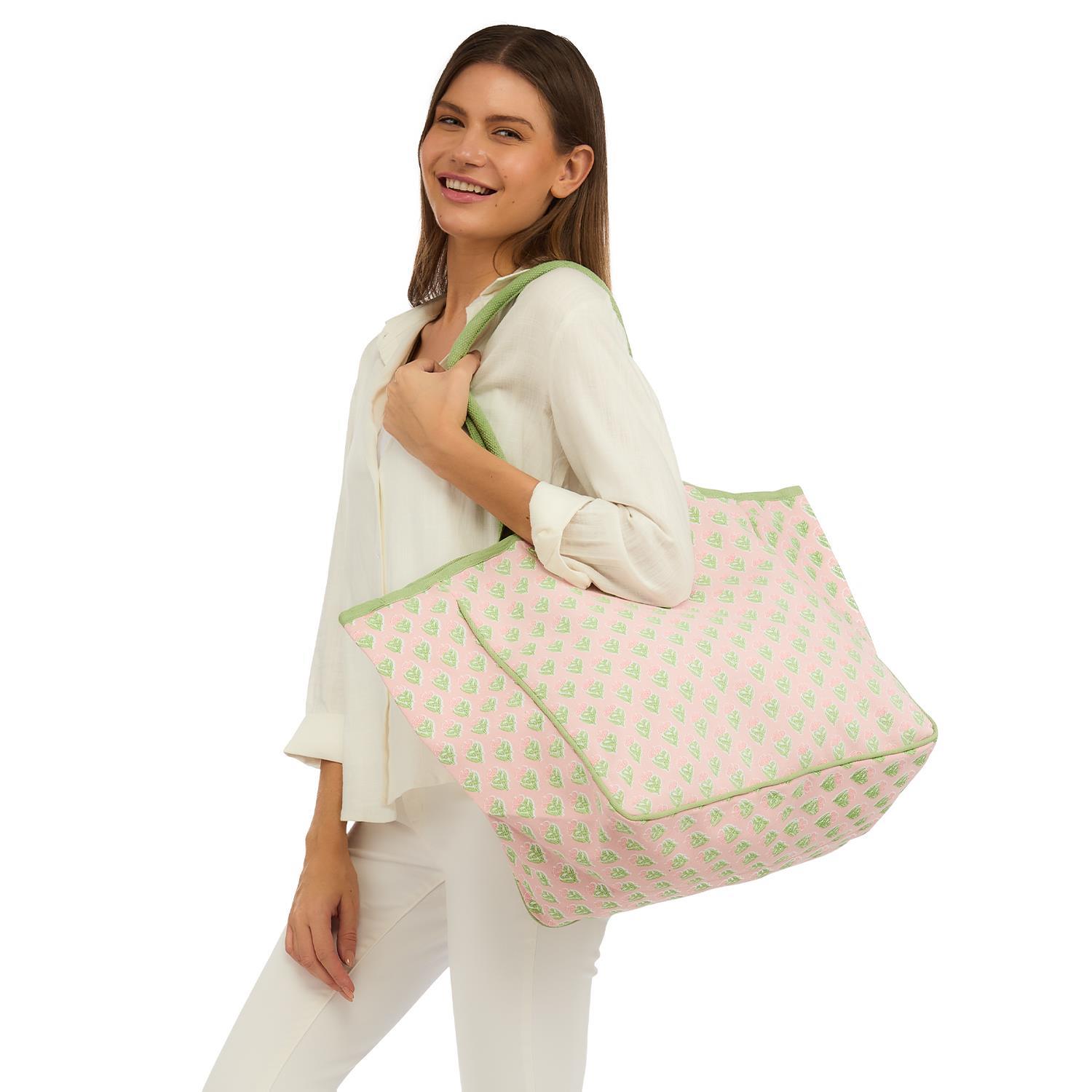 Floral Block Print Tote Bag A/3 Patterns