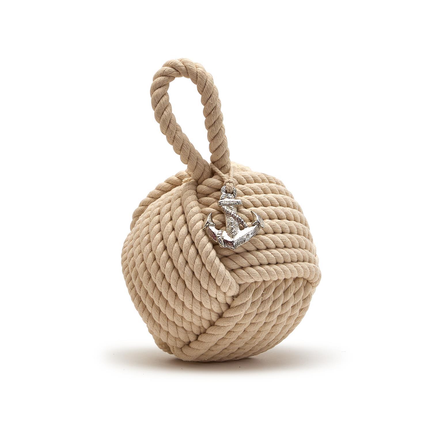 Knotted Rope Door Stopper w/ A/2 Charms