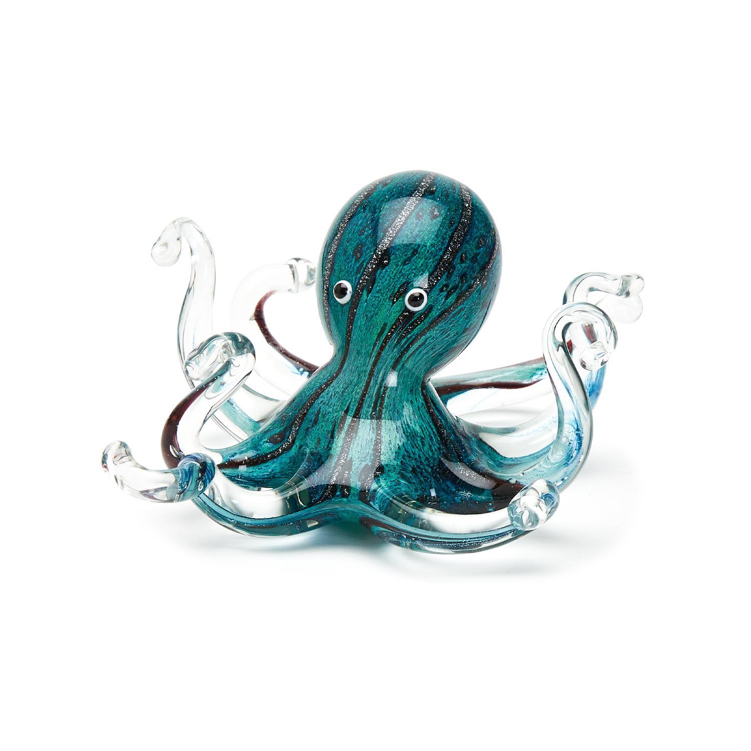 Octopus Hand-Blown Glass Figurine