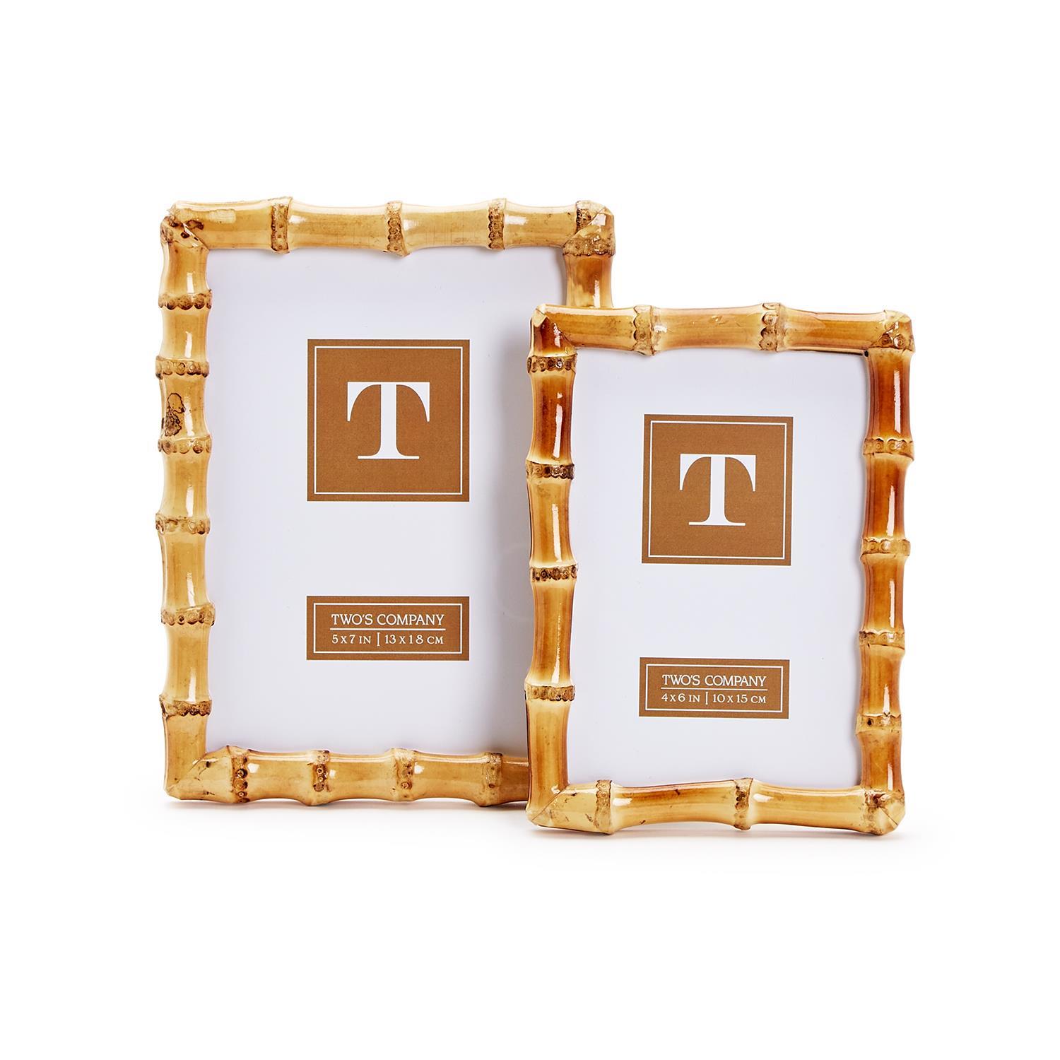 S/2 Blonde Bamboo Photo Frame
