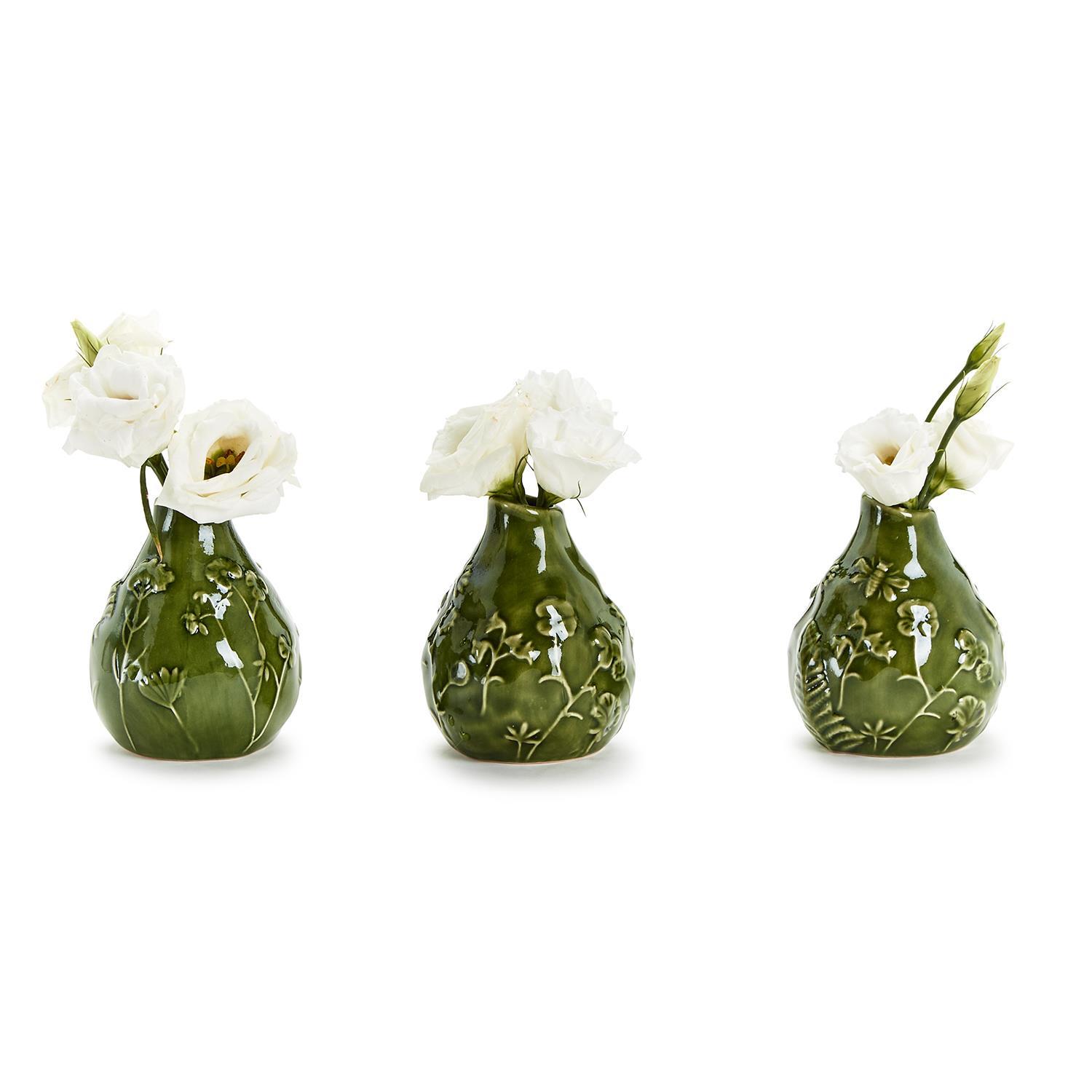 S/3 Floral Scape Bud Vase