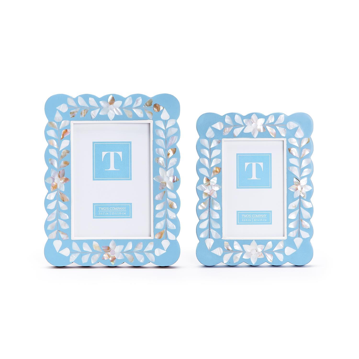 S/2 Hydrangea Blue Photo Frame