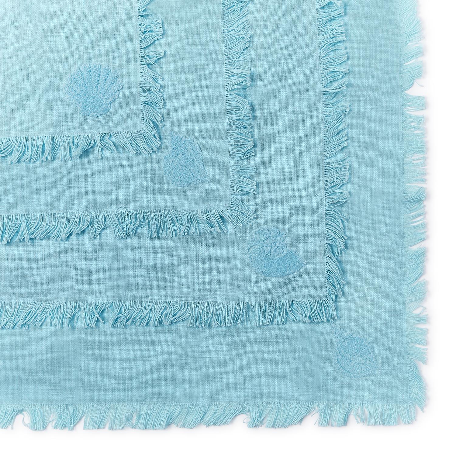 S/4 Sea Shell Napkin A/2 Colors