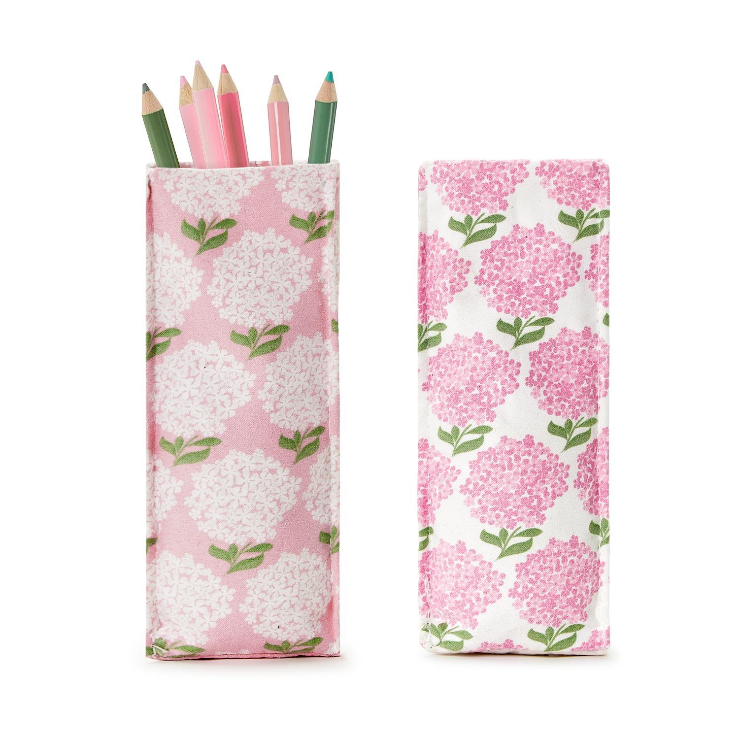 Pink Hydrangea Print Standing Eyeglass / Accessory Holder A/2 Colors