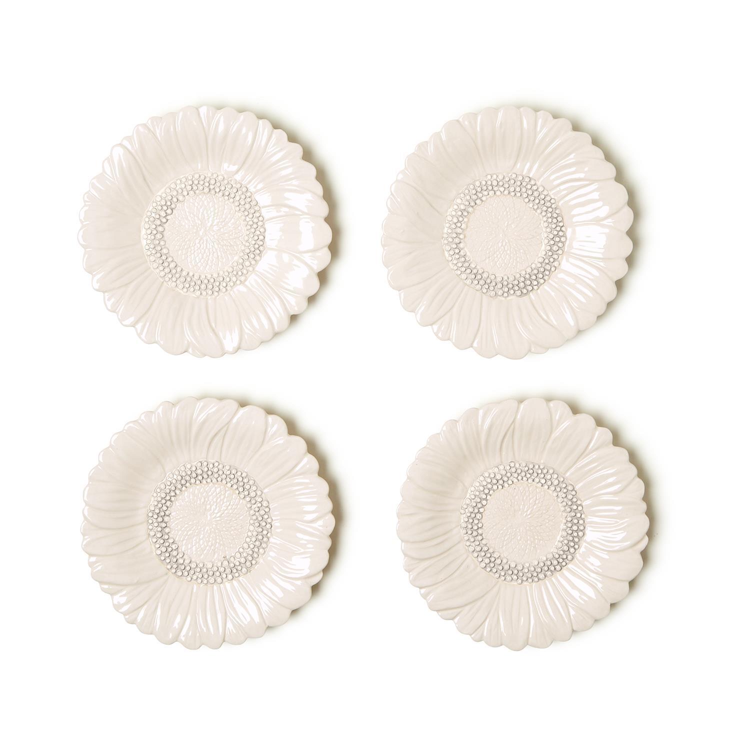 Sunflower Set of 4 Tidbit Plates