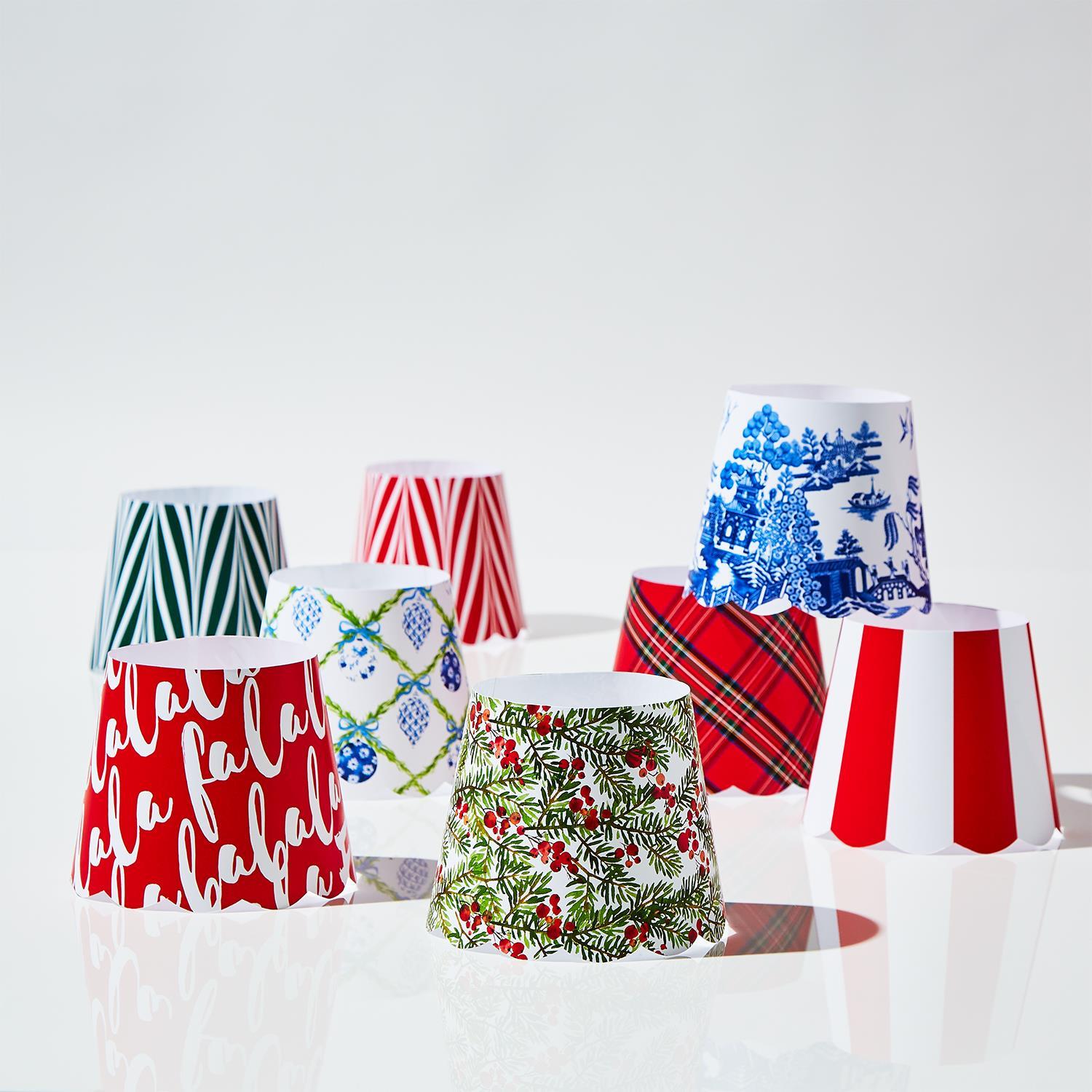 Set of 2 Paper Shade Covers 24 Set Unit Includes 8 Patterns