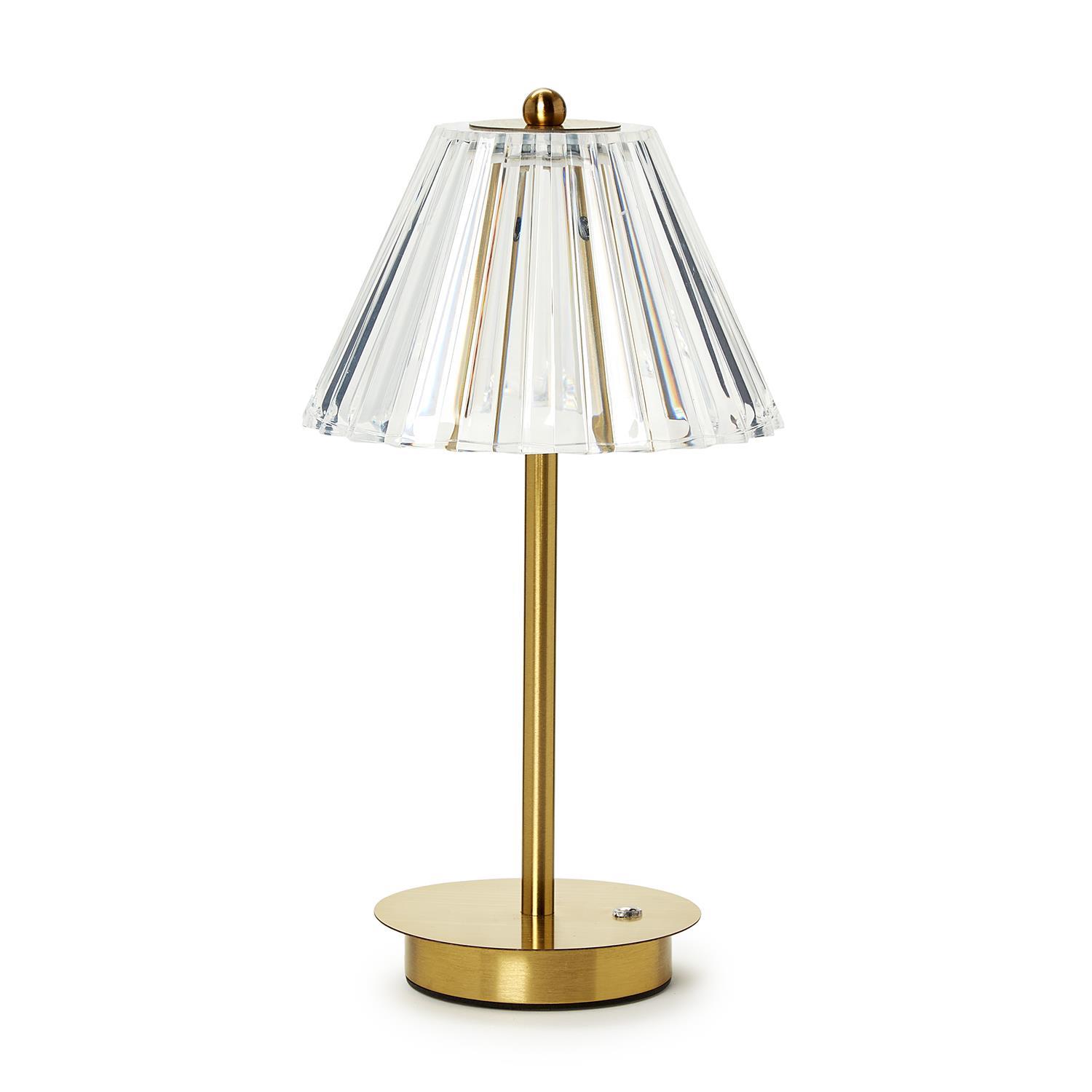 LED Portable Cordless Table Lamp with Acrylic Shade in Gift Box