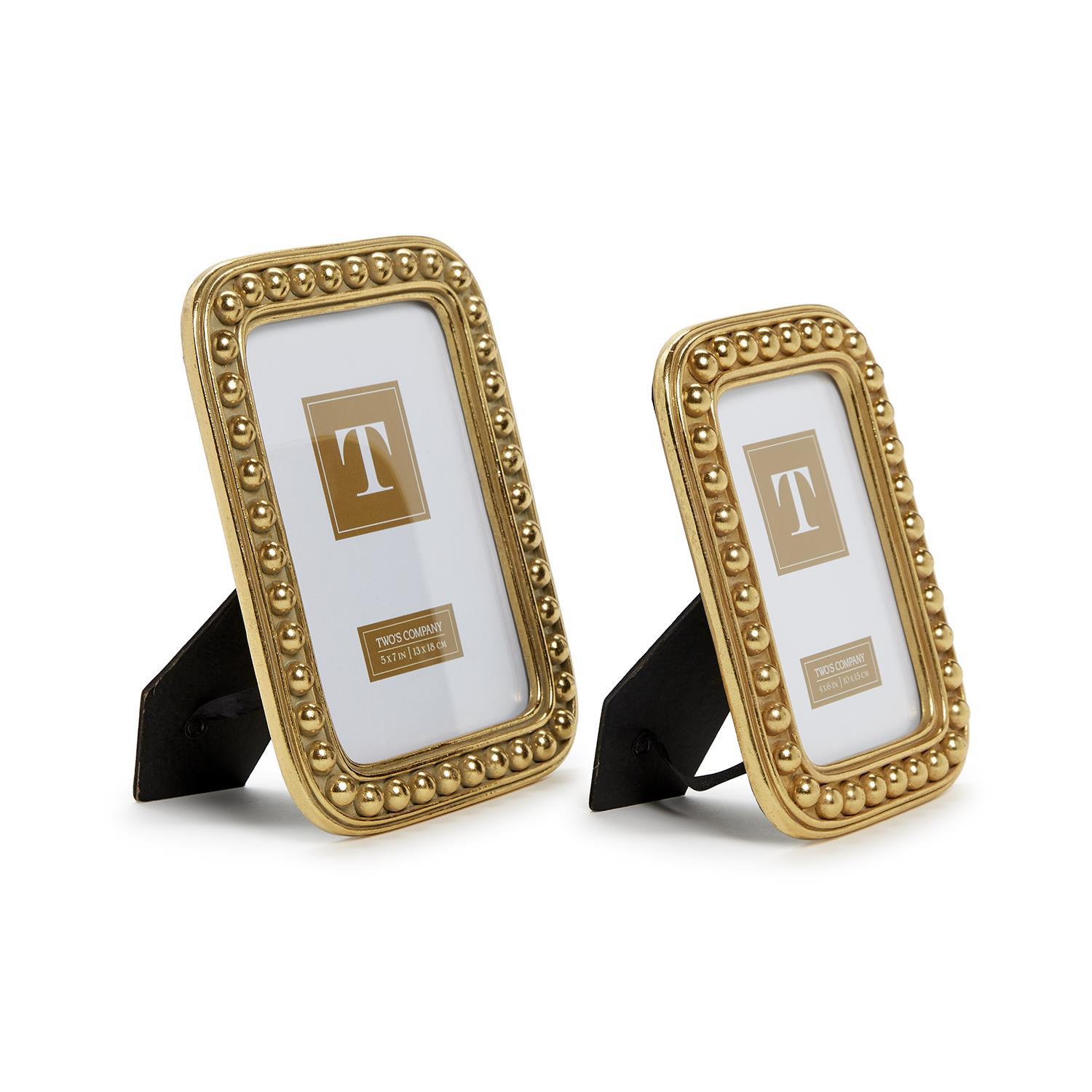 S/2 Gold Ball Frame Incl 2 Sizes