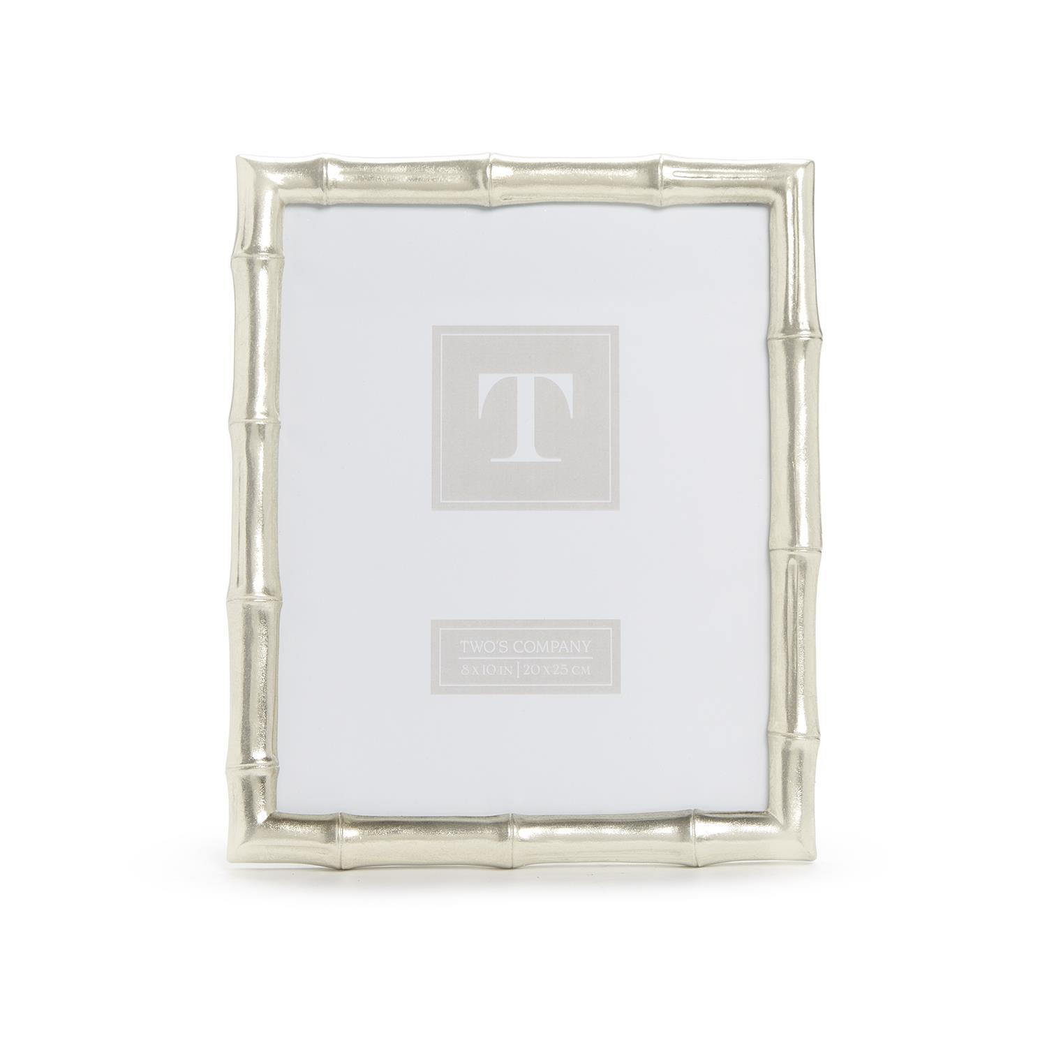 Silver Faux Bamboo 8 x 10 Photo Frame