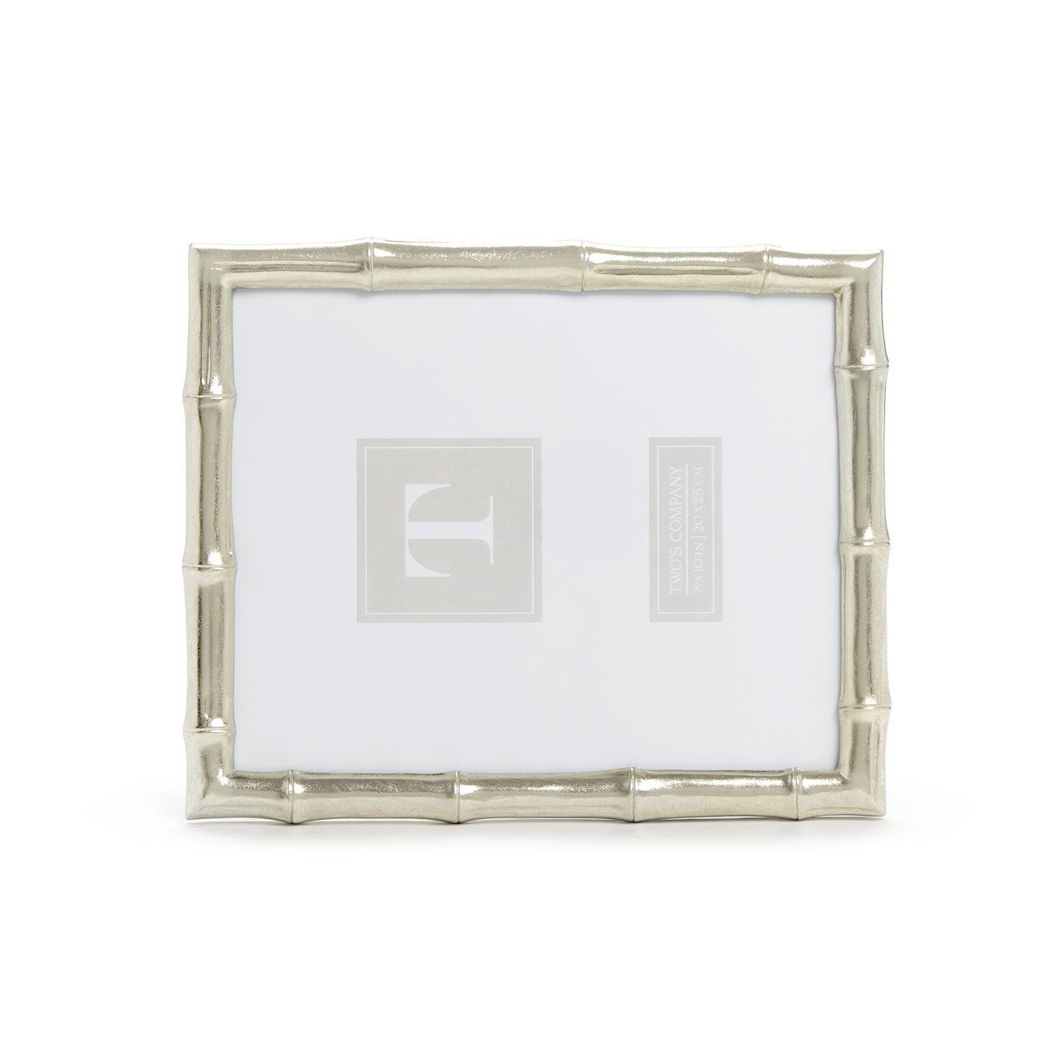 Silver Faux Bamboo 8 x 10 Photo Frame