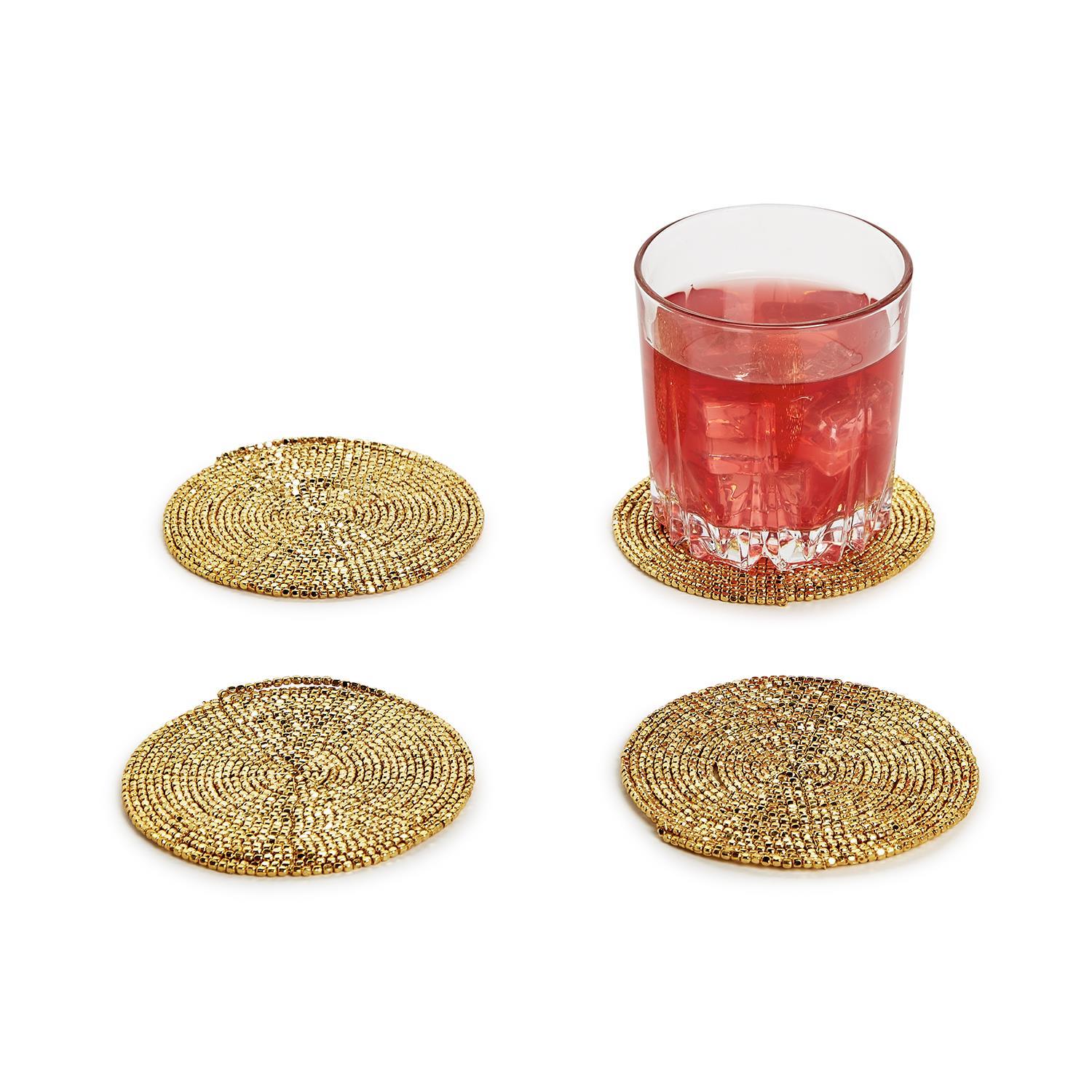 S/4 Metal Bead Coasters