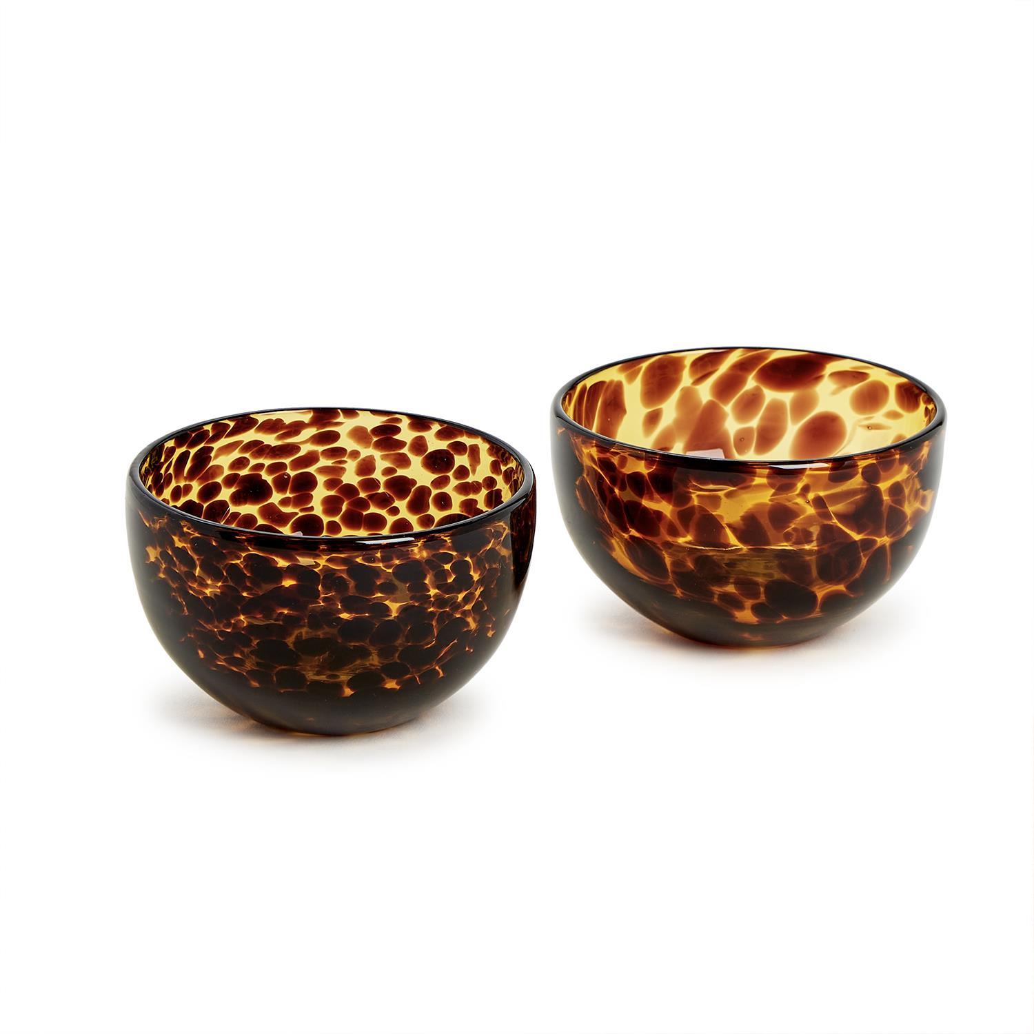 S/2 Tortoise Print Tidbit Bowl