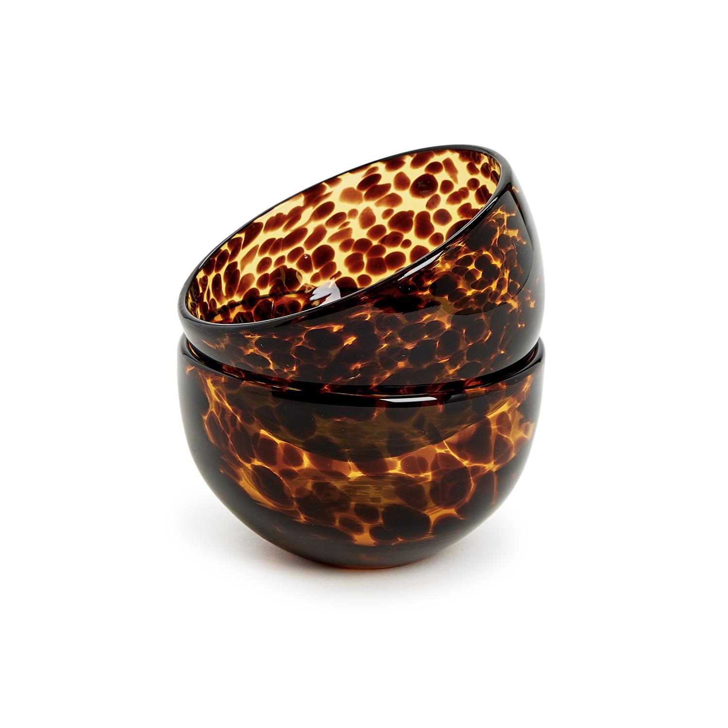 S/2 Tortoise Print Tidbit Bowl