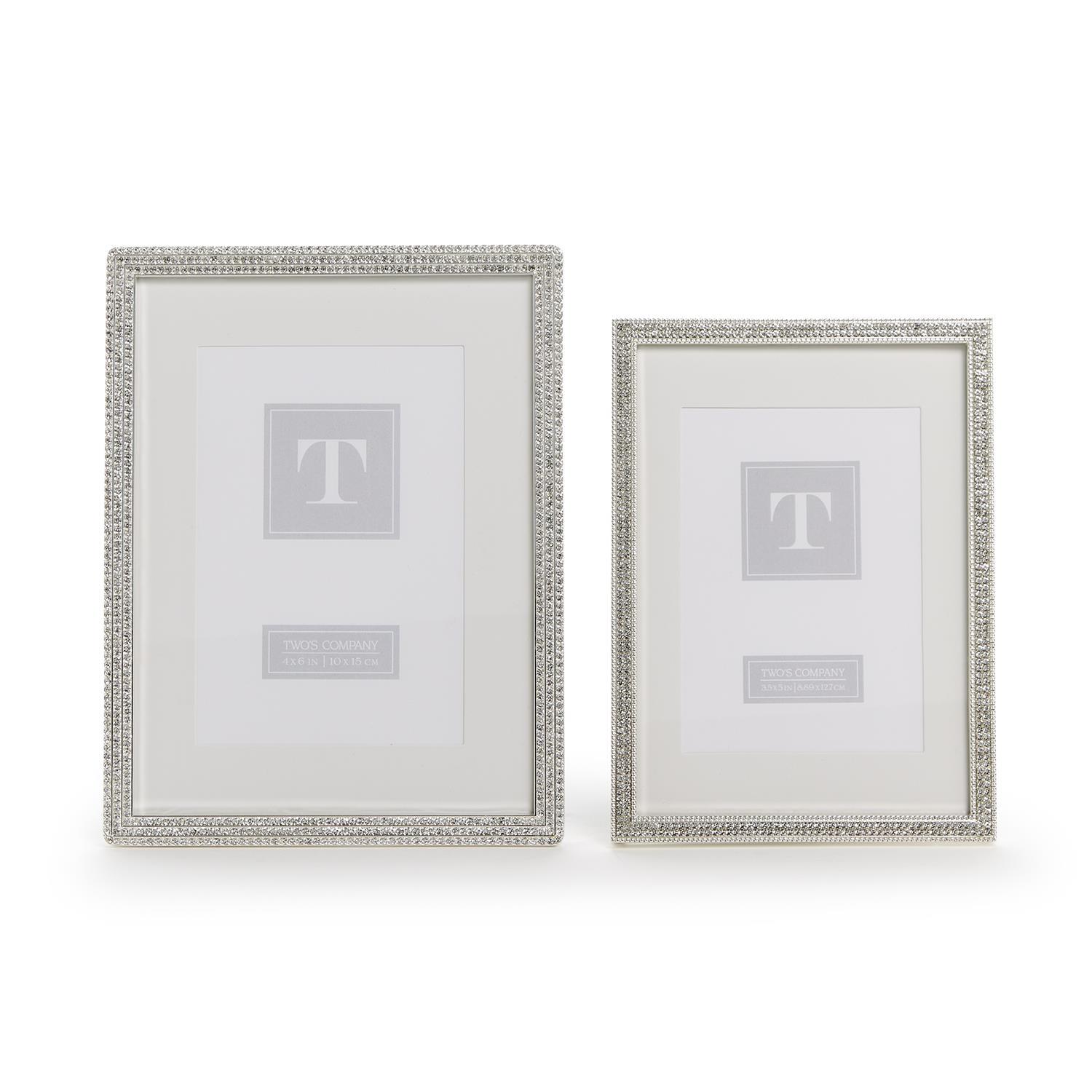 Set of 2 Crystal Photo Frame
