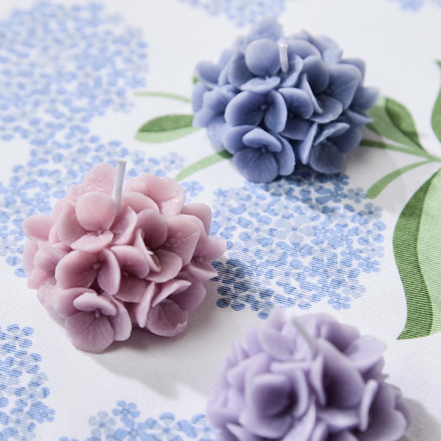 S/3 Hydrangea Floral Blooms Scented Candles in Gift Box
