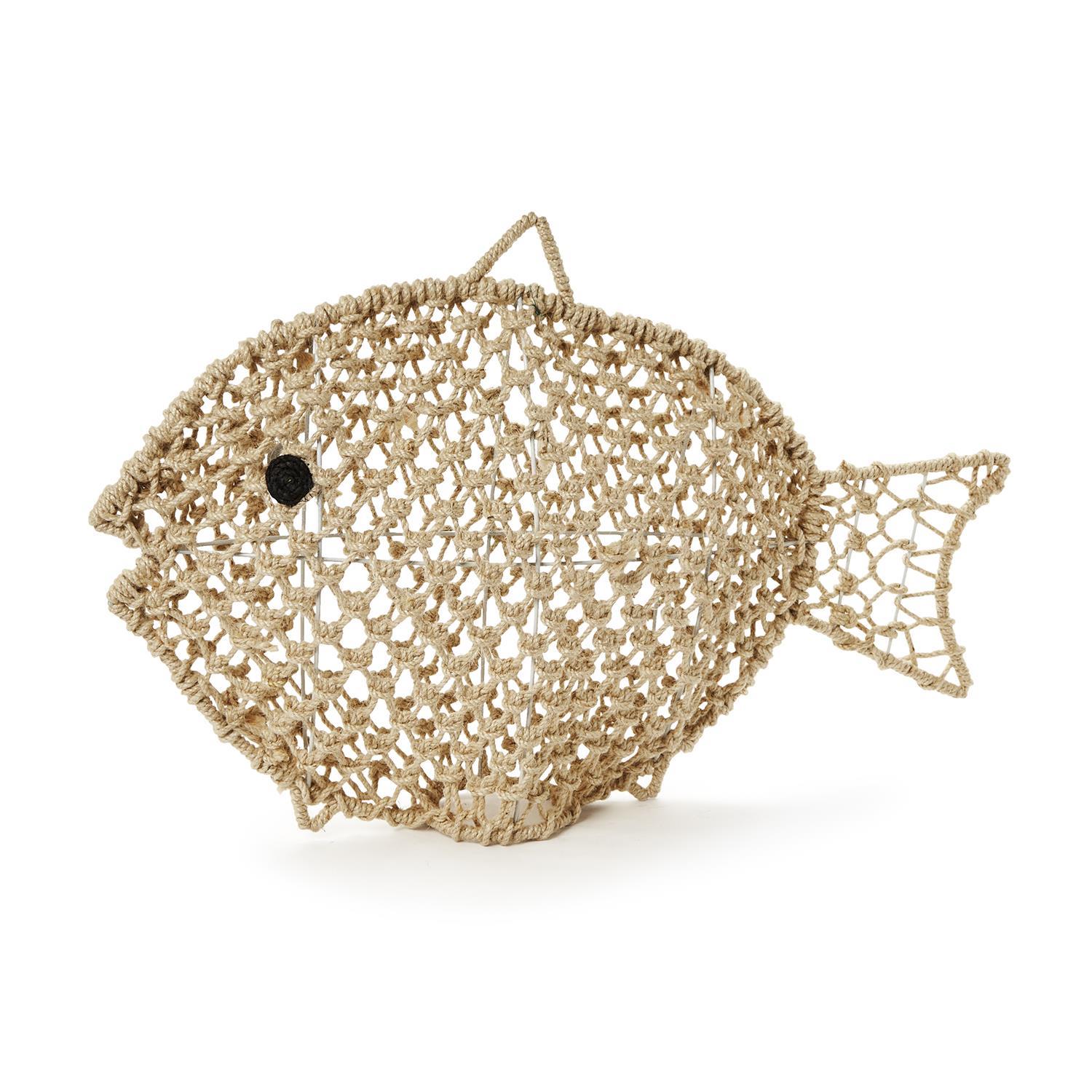 Macrame Fish Decor / LED Candleholder