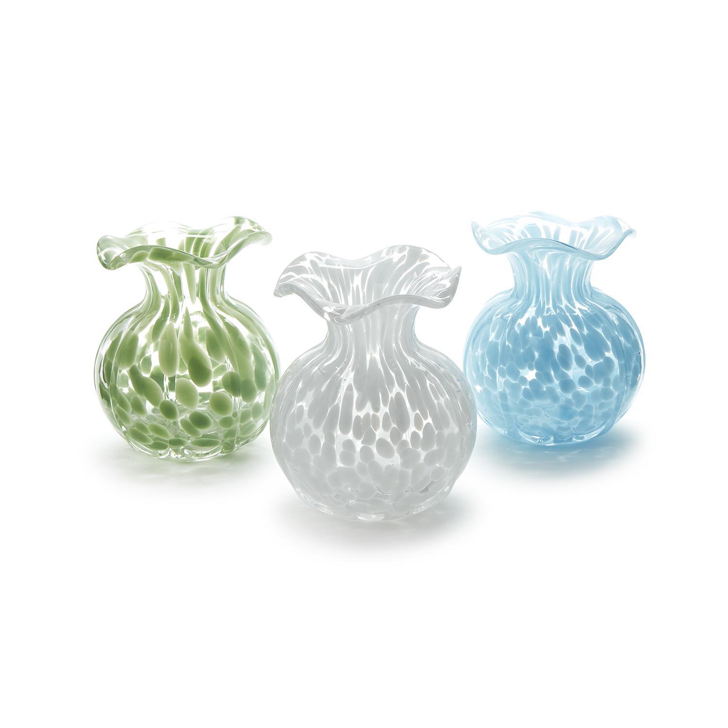 Ruffled Edge Spotted Vase Asst 3 Colors