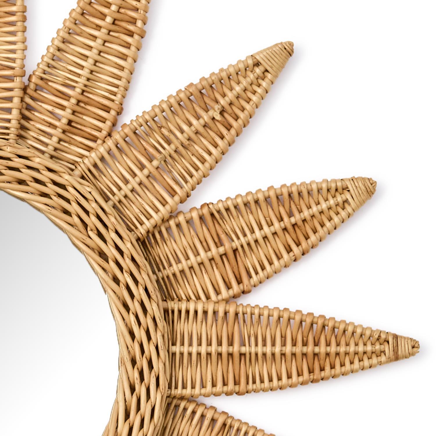Sunburst Wicker Wall Mirror