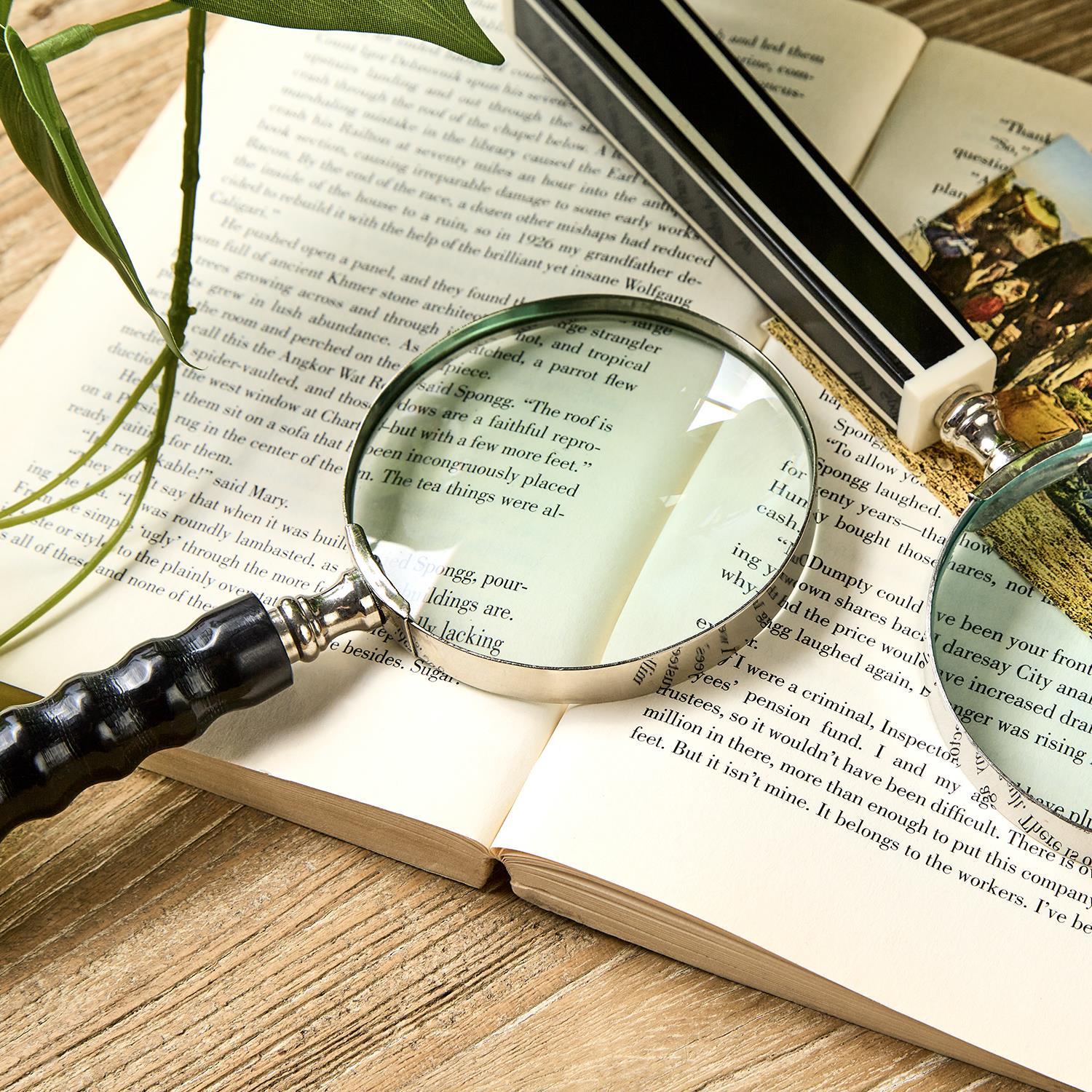 Magnifier with Hand-Carved Handle A/3