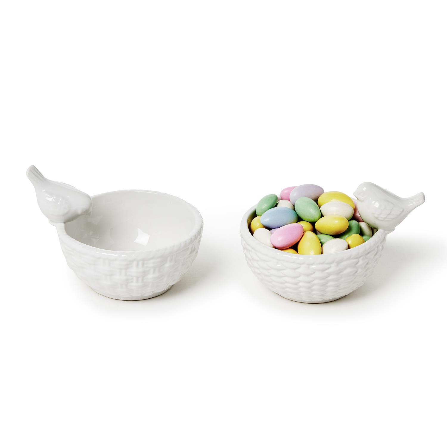 Bird and Basket Tidbit Dish Assorted 2 Designs