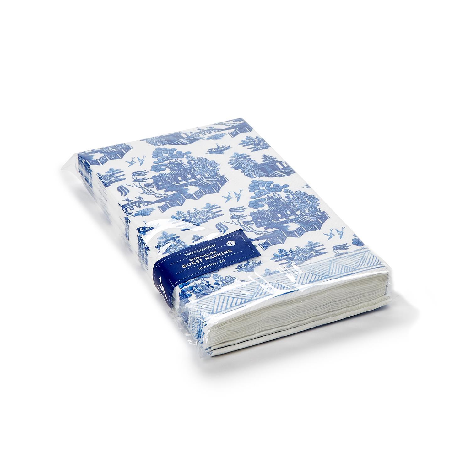 Blue Willow 3-Ply Paper Dinner Napkin / Guest Towel