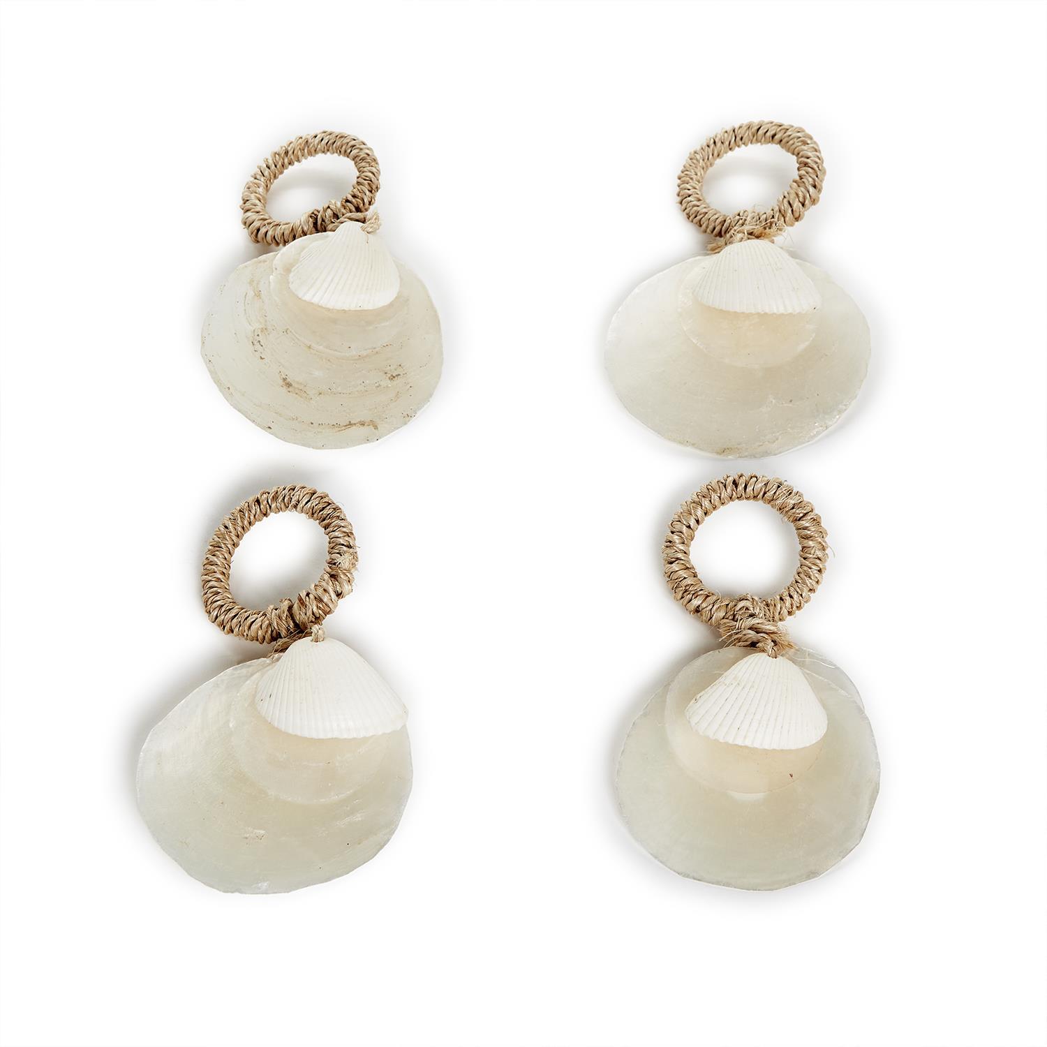 S/4 Capiz Shell Napkin Rings