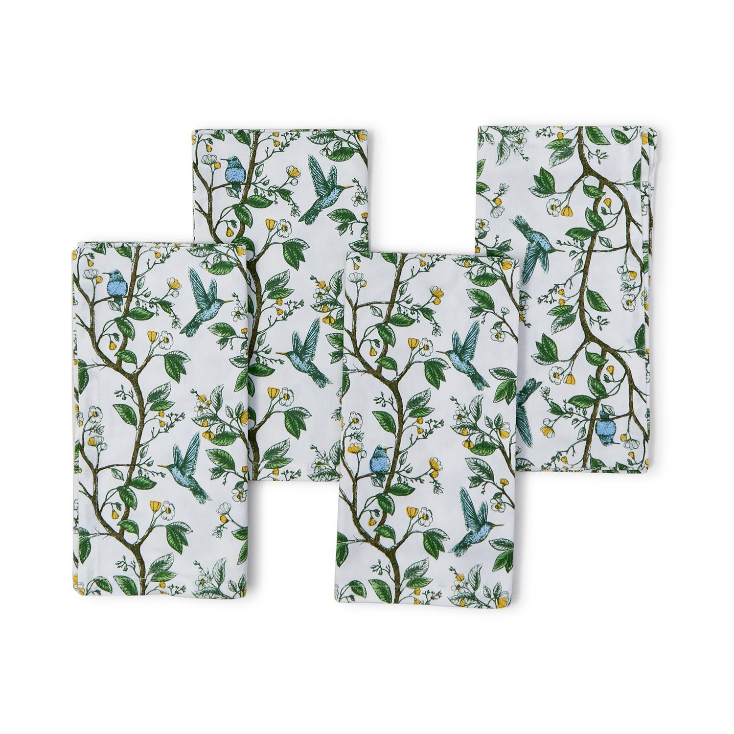 S/4 Hummingbird Cloth Napkins